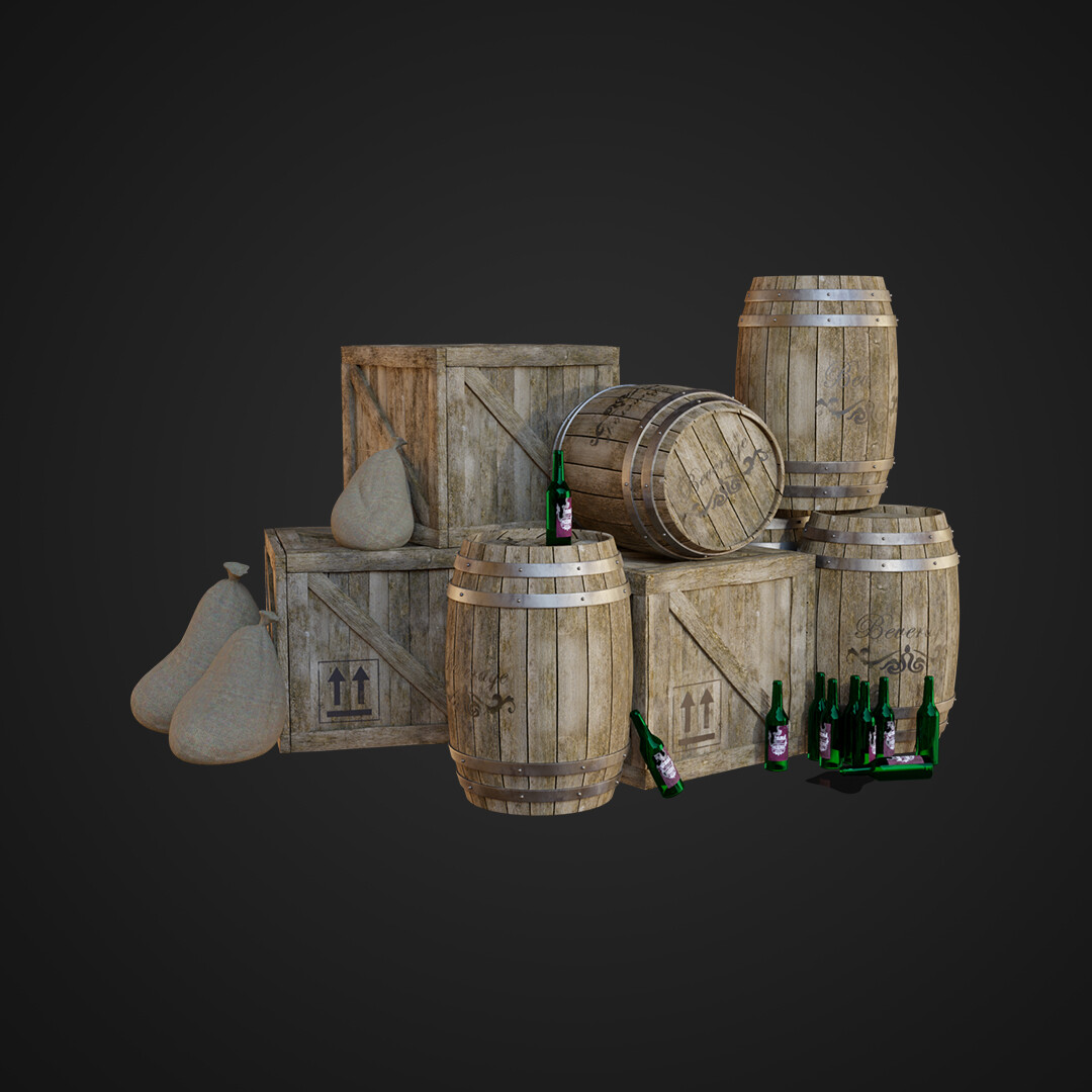 ArtStation - Barrels and boxes