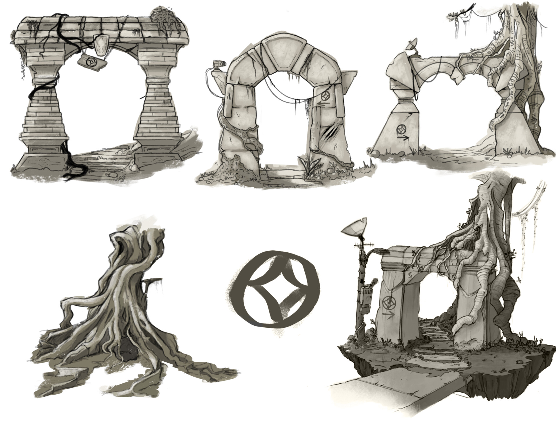 ArtStation - Dragon Trek: Stone Archway Concept Art