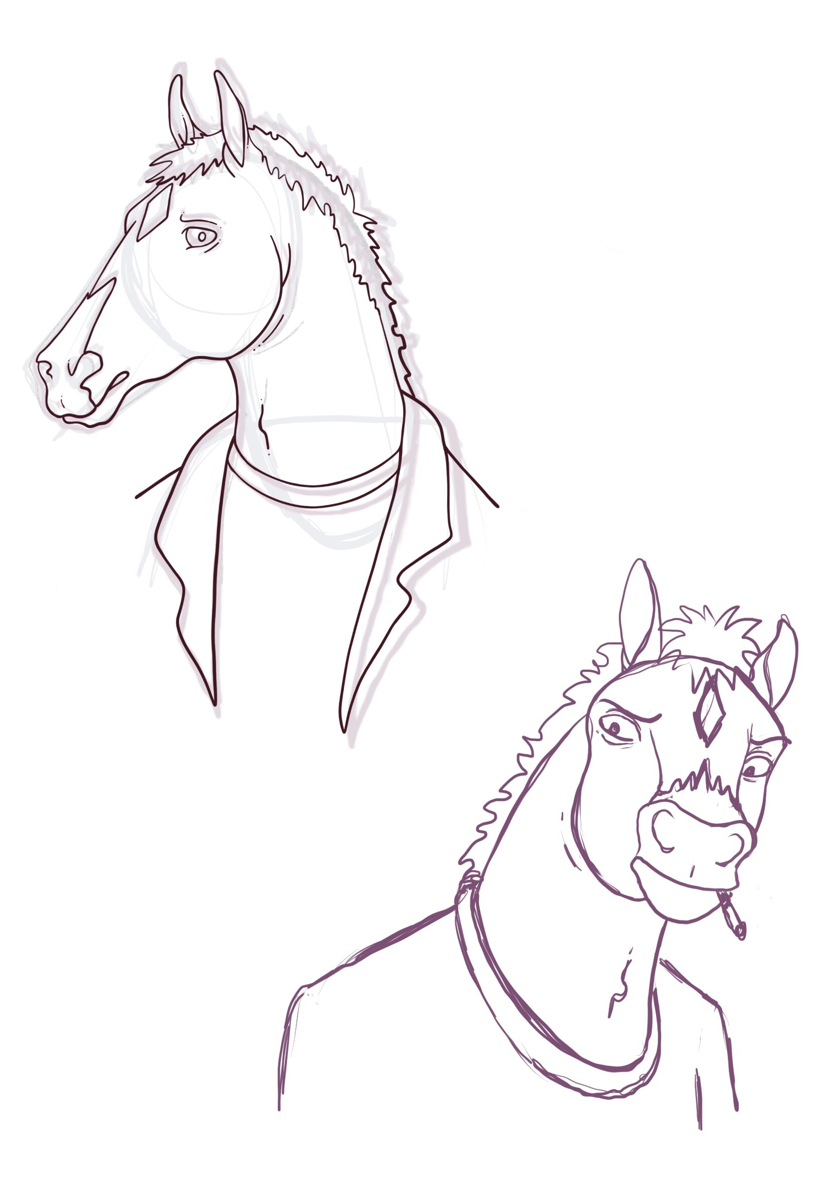 ArtStation - Bojack Horseman Sketch 01