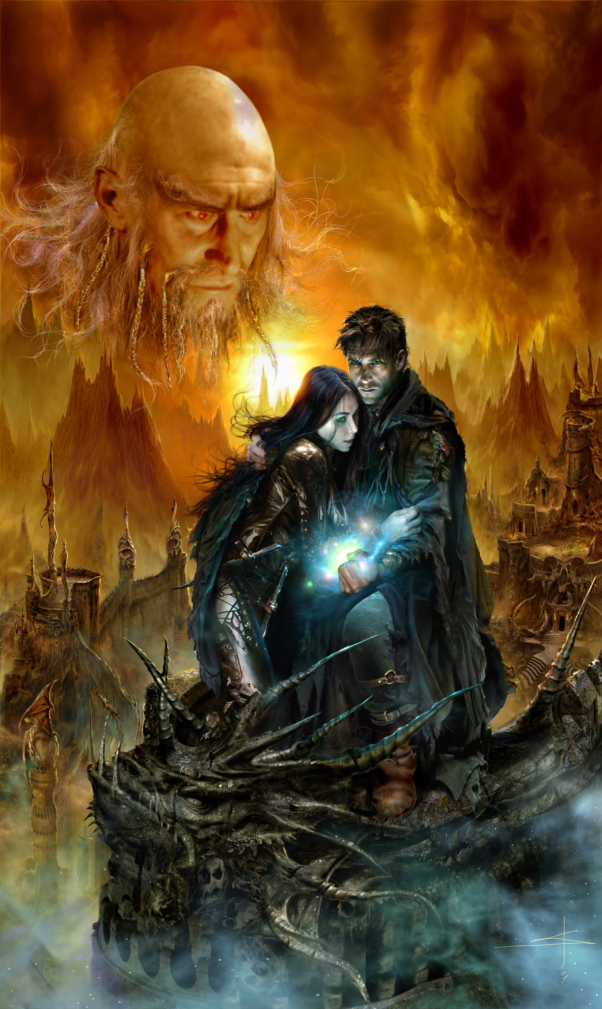 ArtStation - Dark Lord - Falconfar Trilogy - cover art 2007