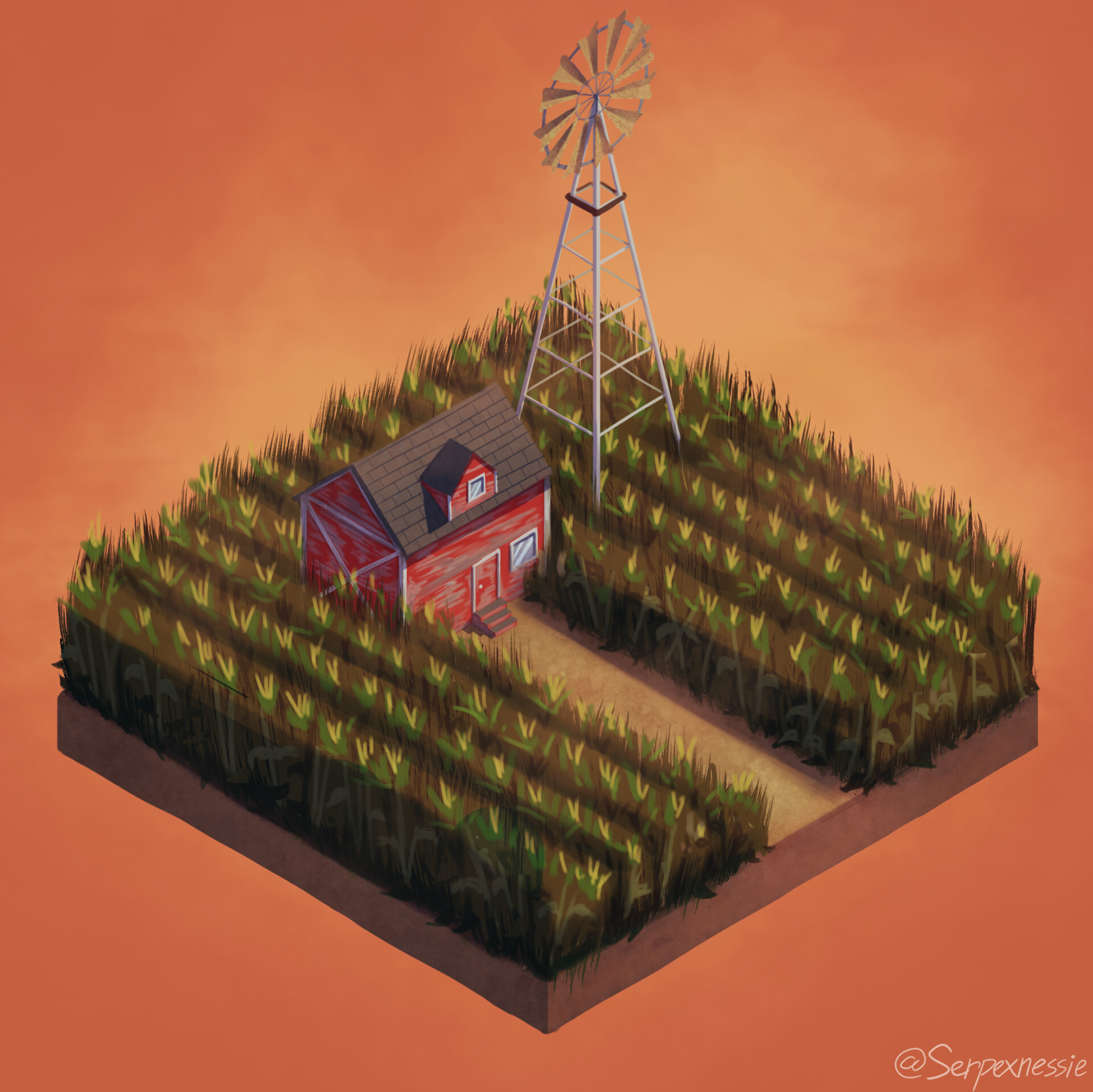 ArtStation - Isometric Farmhouse