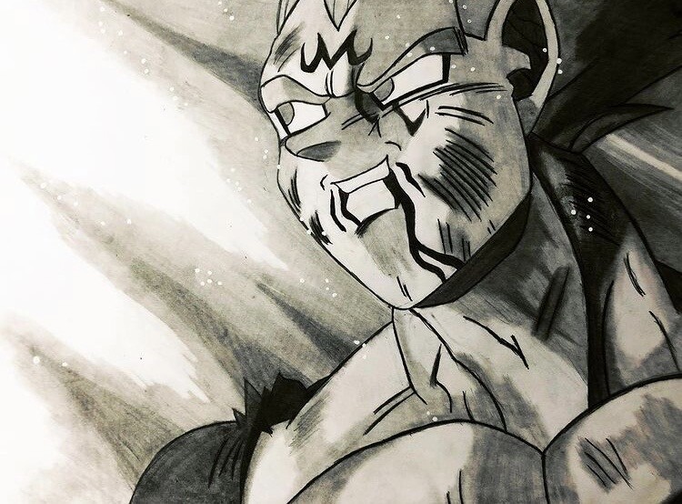 black vegeta drawing