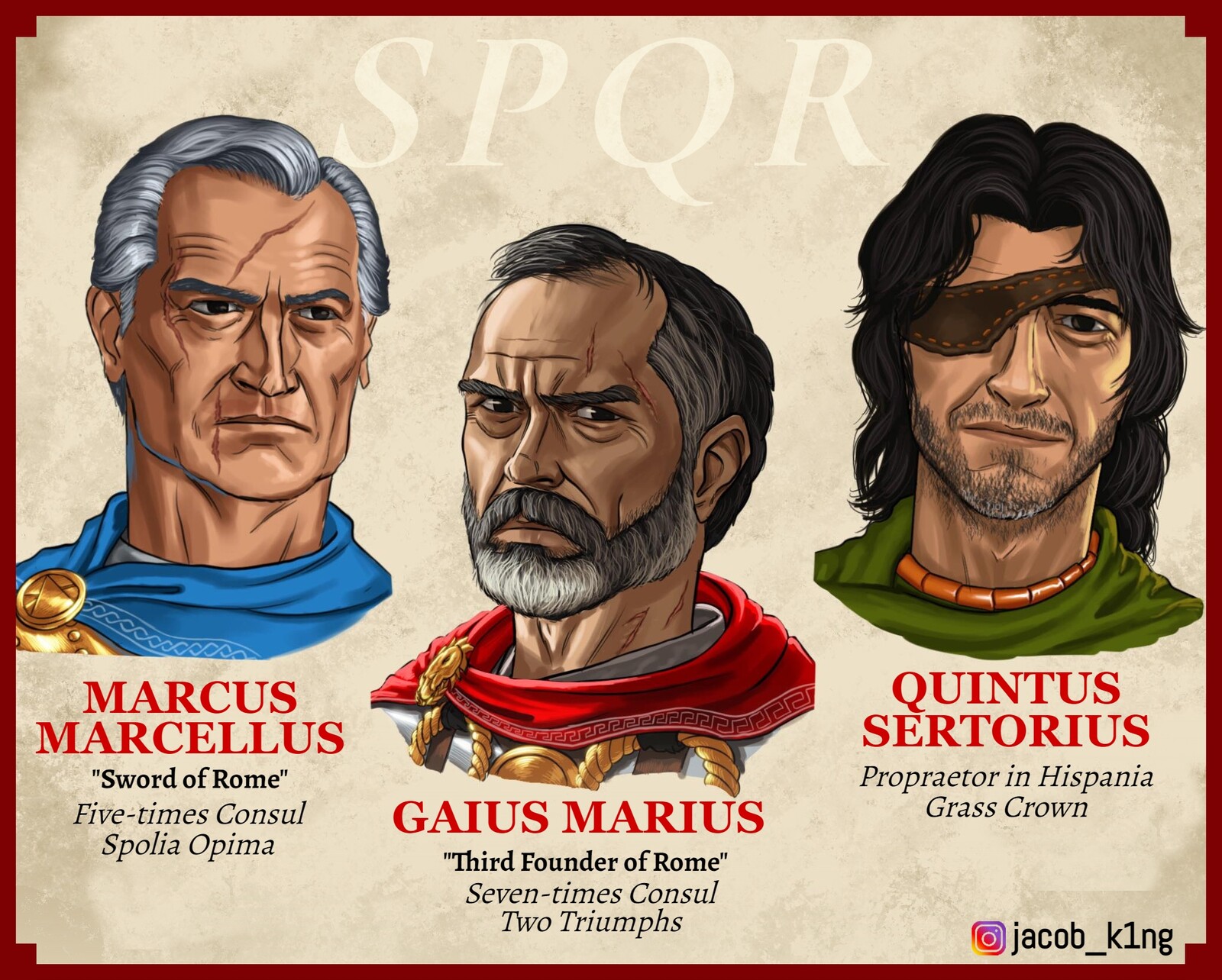 Jacob King - Roman Generals - Marcellus, Marius and Sertorius