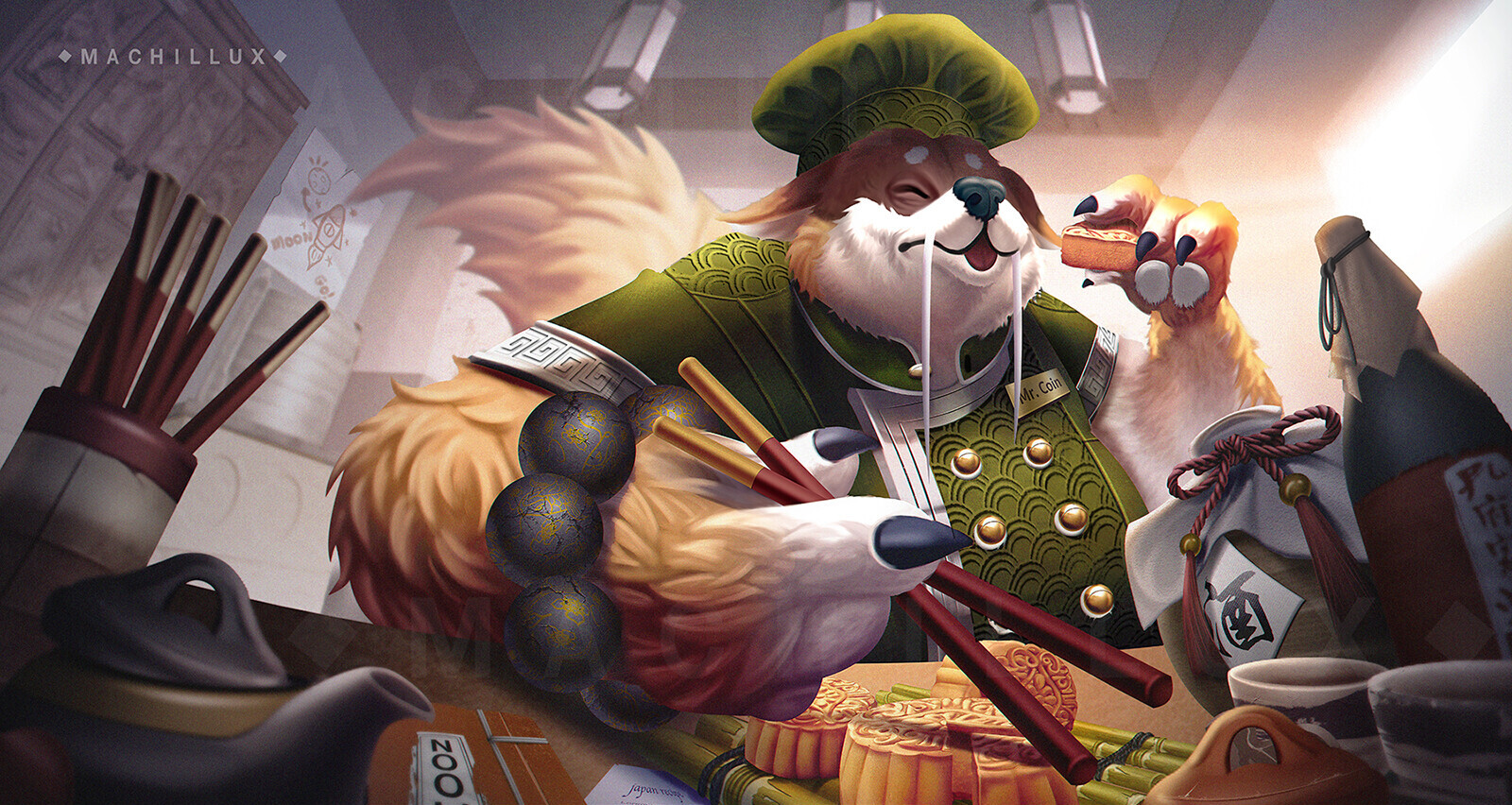 ArtStation - Shiba Inu's mooncake 🥮🌕