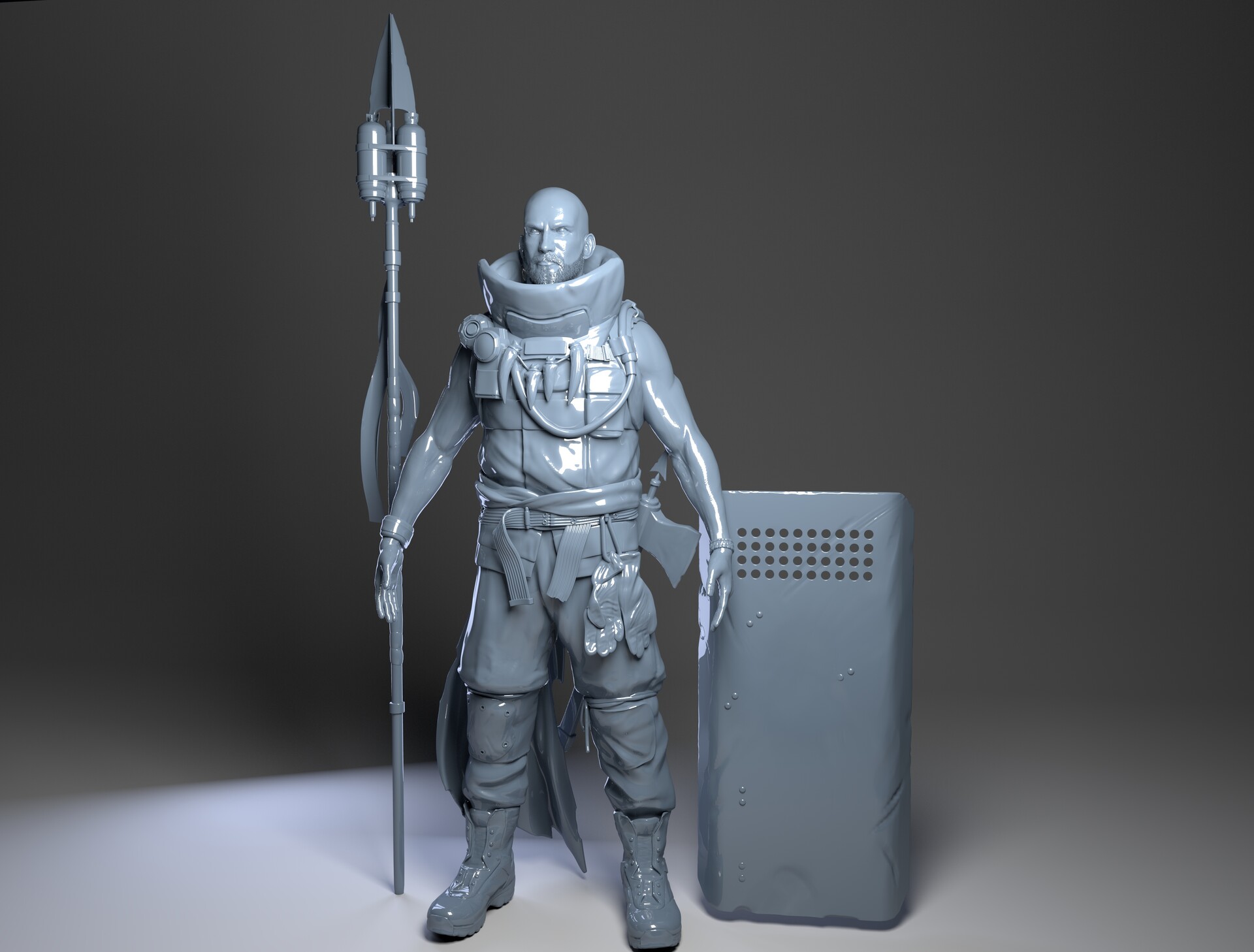ArtStation - Postapocalypse fireman character