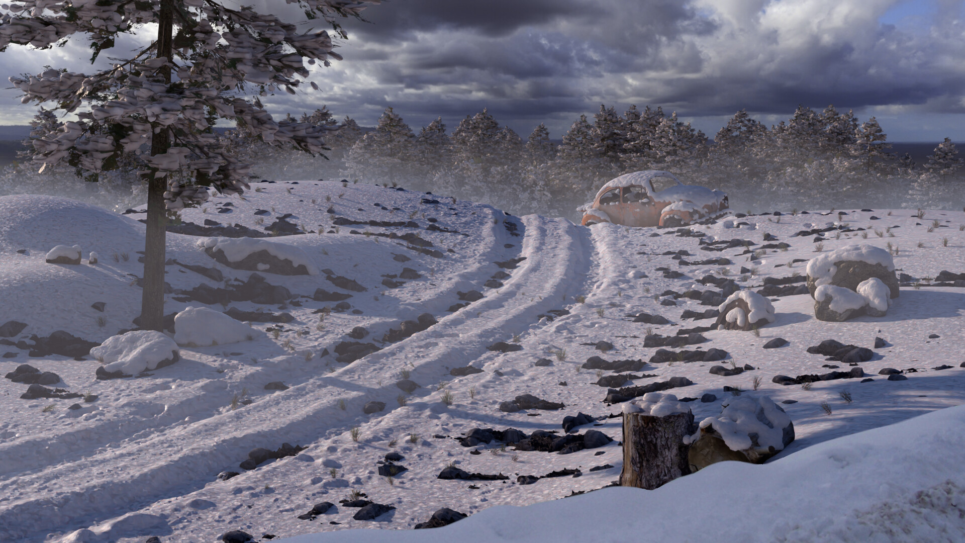 ArtStation - Winter Drive