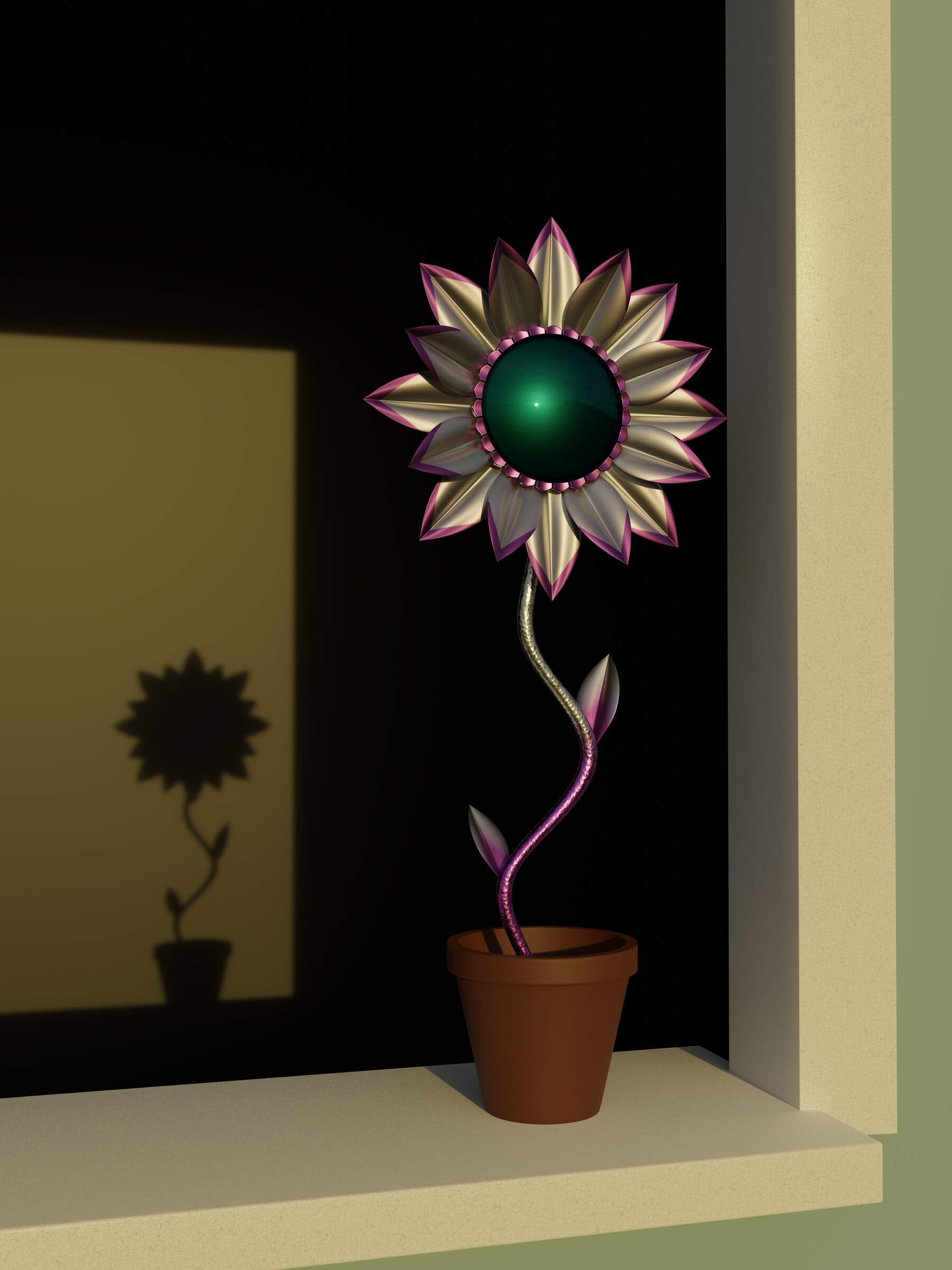 ArtStation - Metal Flower on Late Sunlight