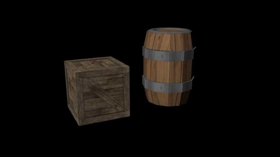 ArtStation - Year 1 - Basic Crate and Barrel
