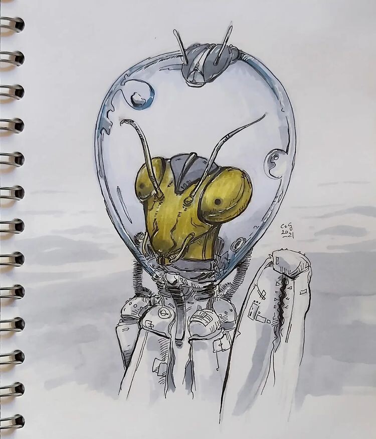 ArtStation - Cthulzilla, AstroMantis, and other sketches