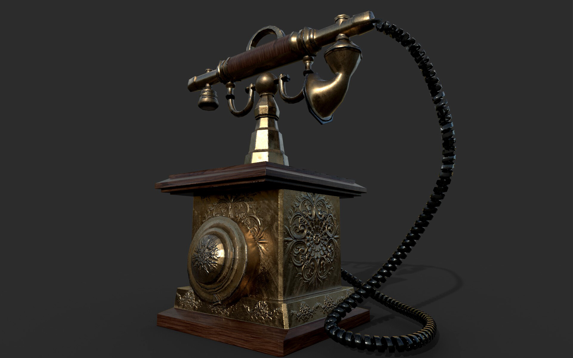 ArtStation - vintage ornate telephone 3d props