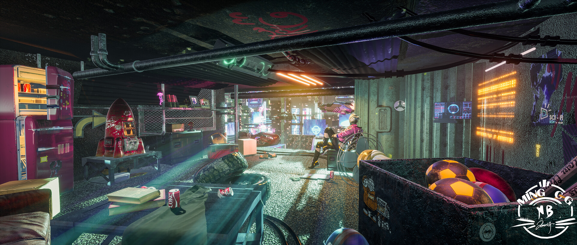 ArtStation - Cyberpunk buildings