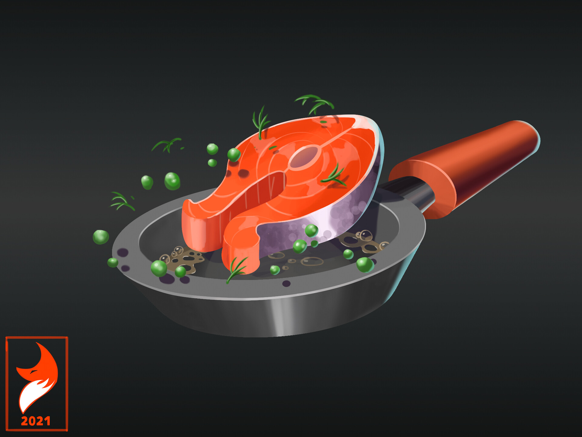 ArtStation - Fried fish