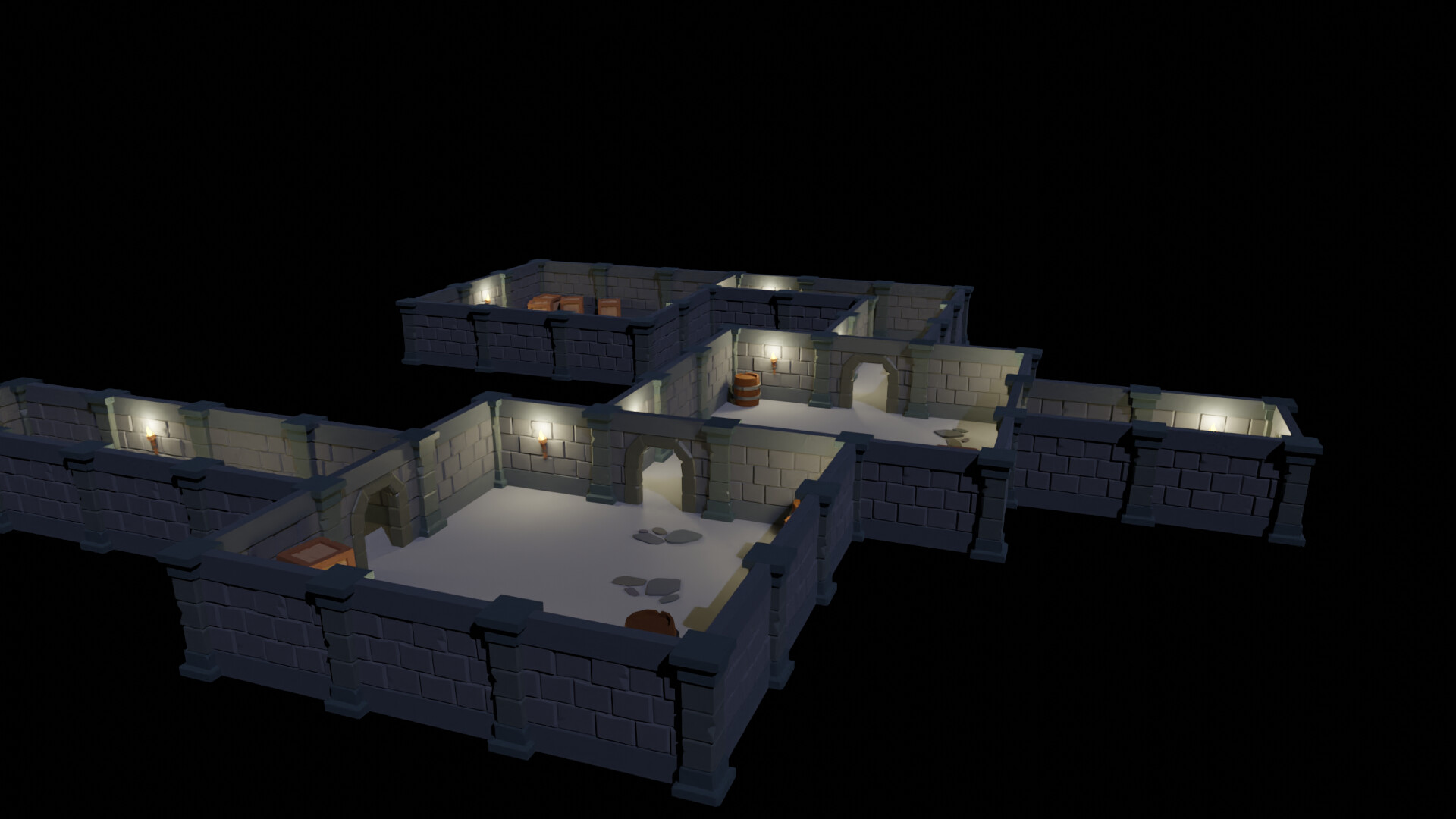 ArtStation - Low_poly dungeon