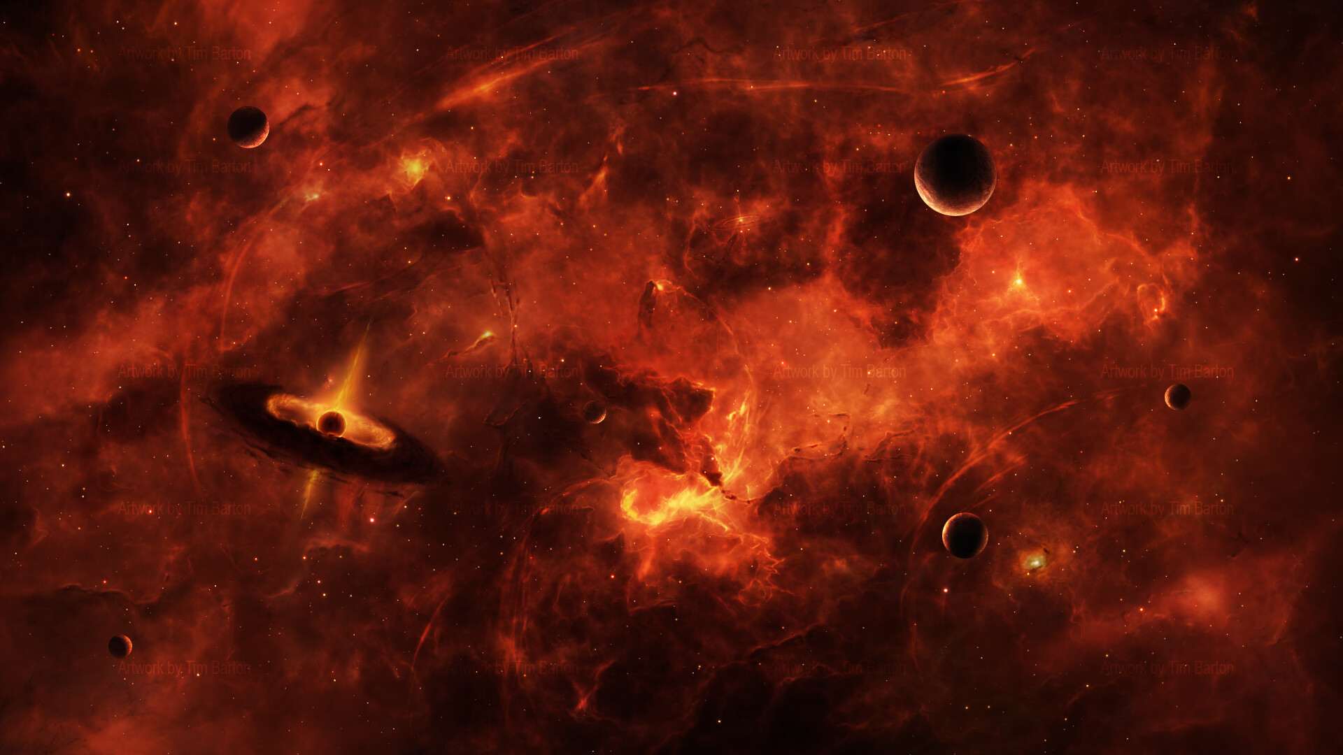 Universe on Fire by Tim Barton : r/ImaginaryStarscapes