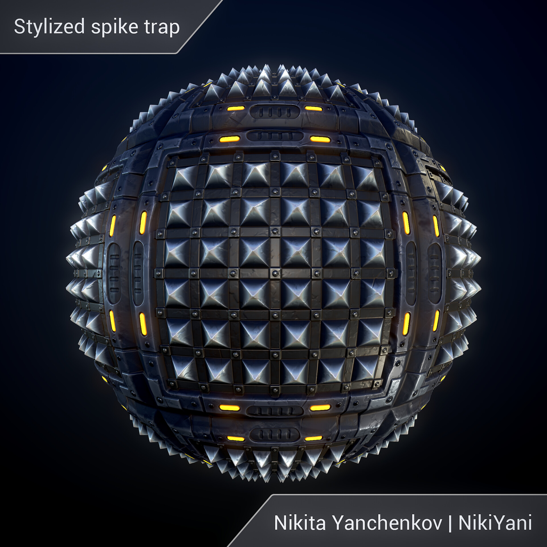 ArtStation - Stylized spike trap | Challenge "Substance Designer Study ...