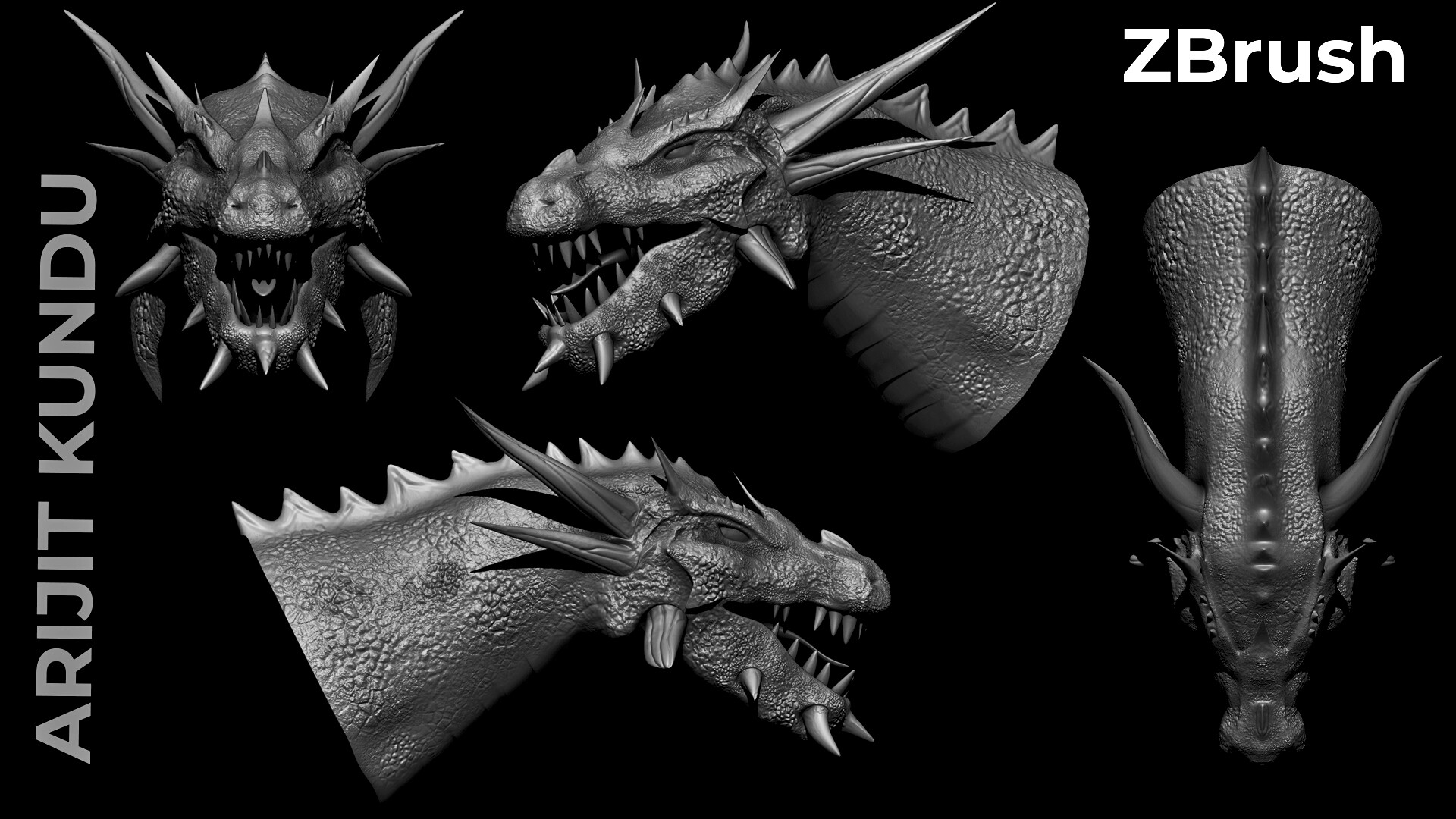 ArtStation - A dragon head