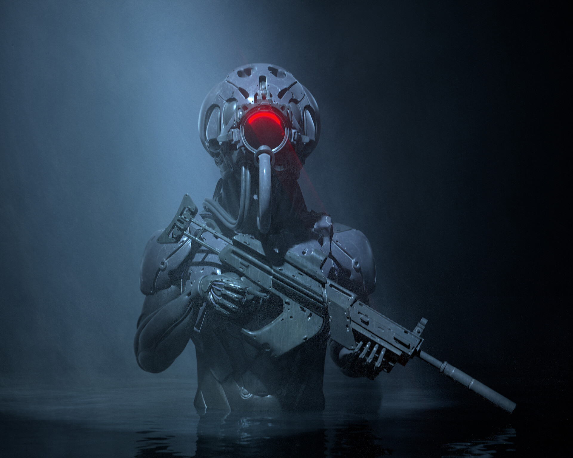 ArtStation - Robot Scuba Diver Defender Concept