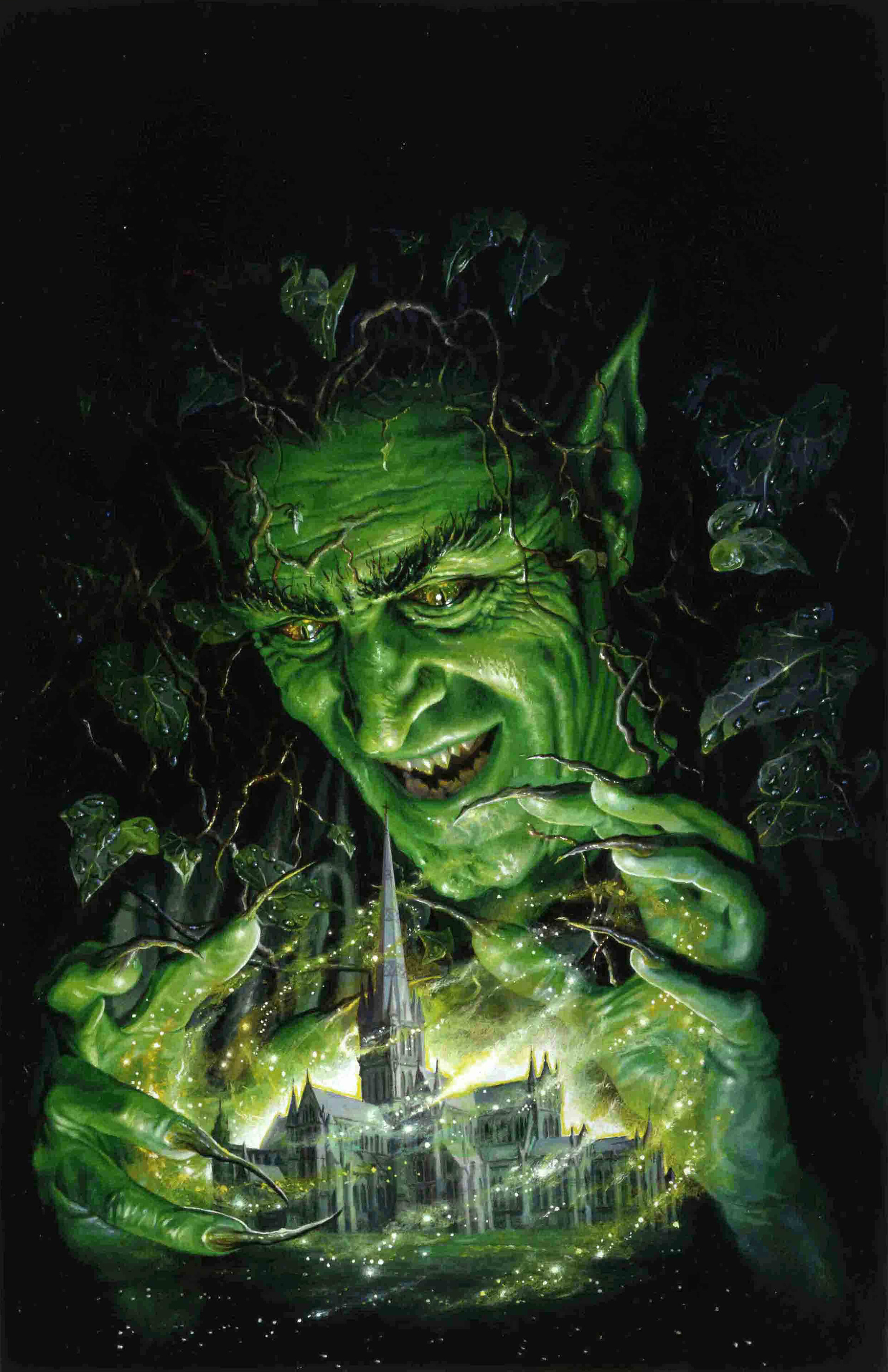 ArtStation - The Devil in Green ~ UK Cover art from 2001 ~ Oil on board