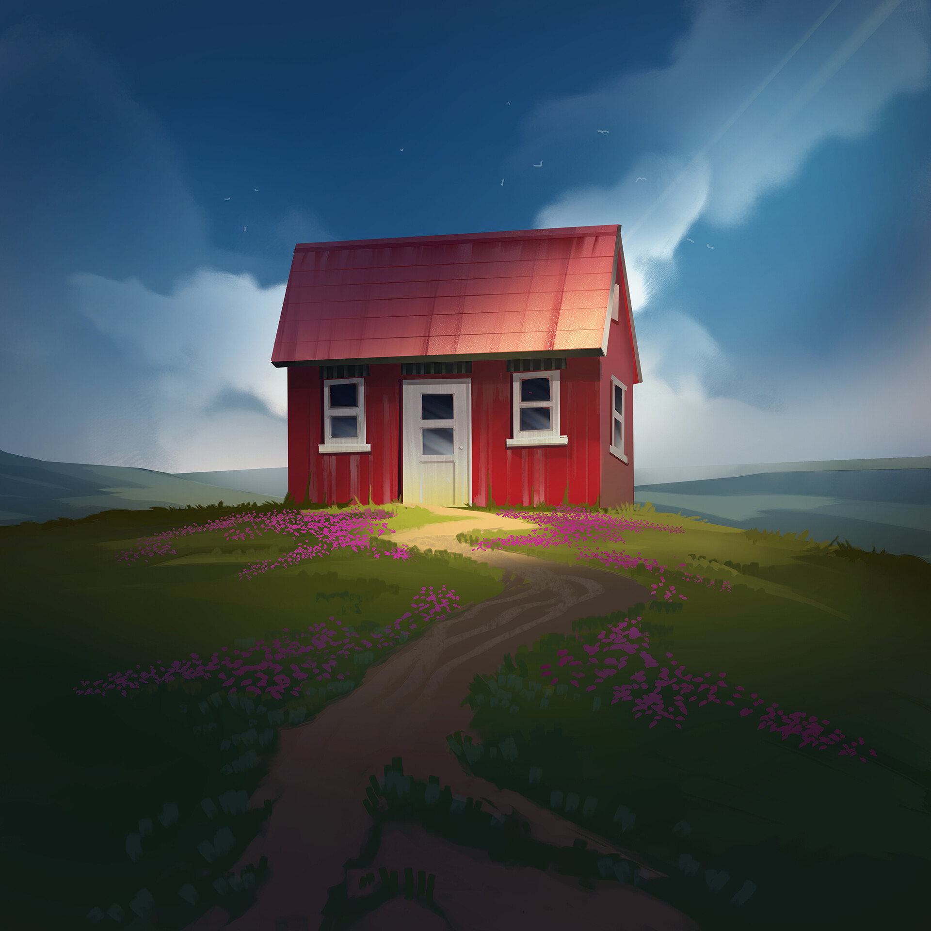 ArtStation - House on a hill. Tutorial