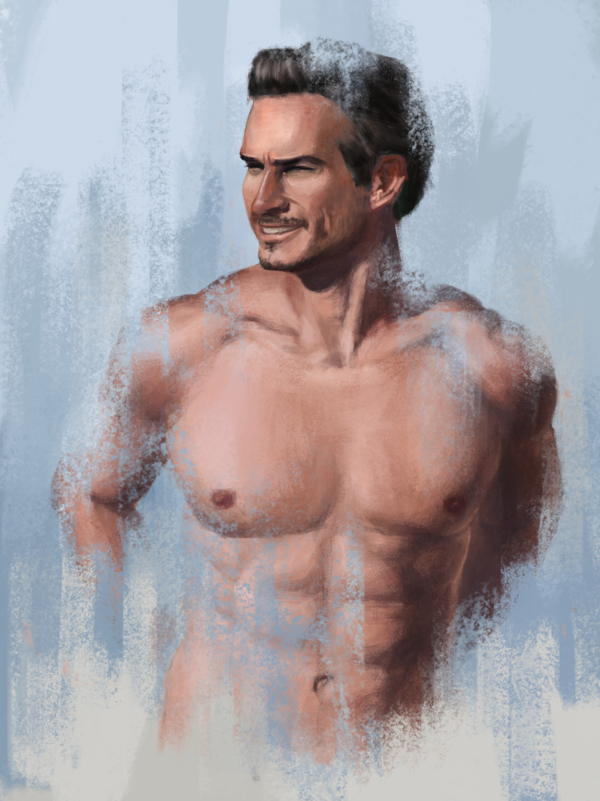 ArtStation - man painting