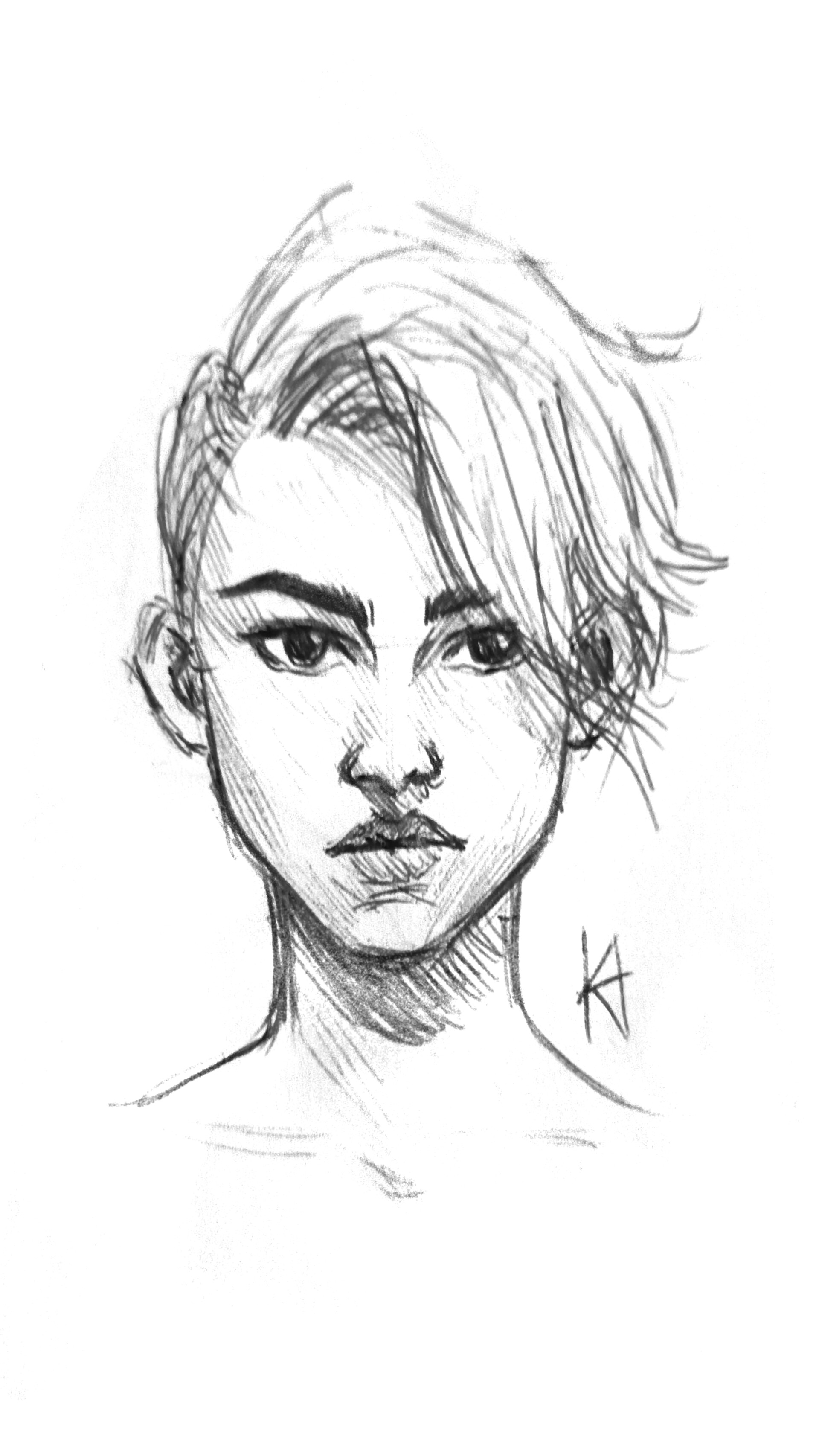 ArtStation - Sketch of a girl from my head
