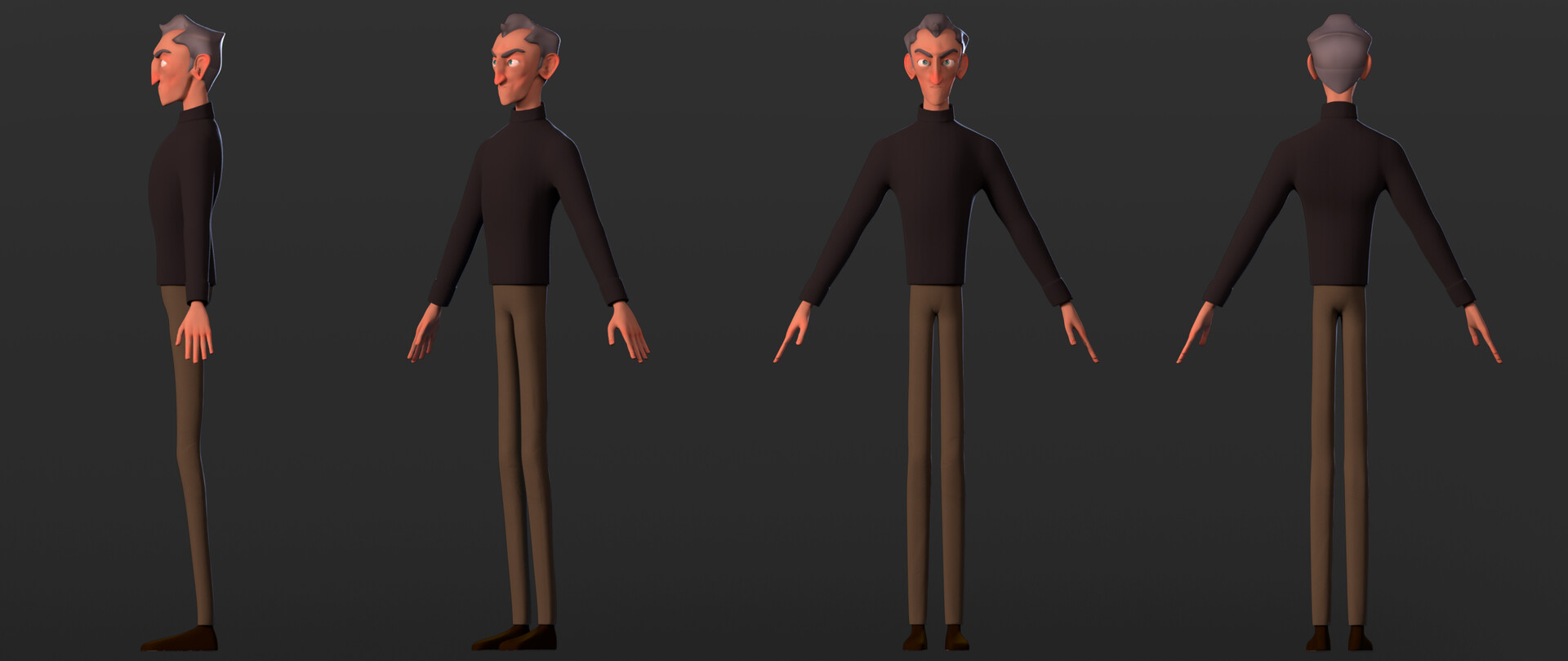 ArtStation - Old Guy - 3D model and texture