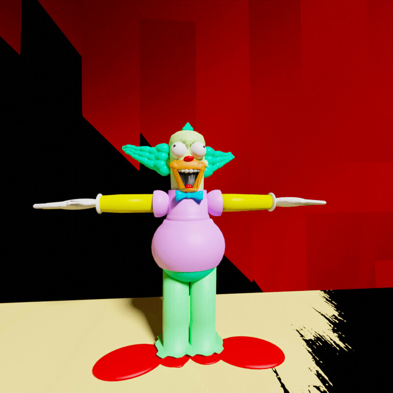 ArtStation - The Simpsons Fanart Krusty The Clown 2020