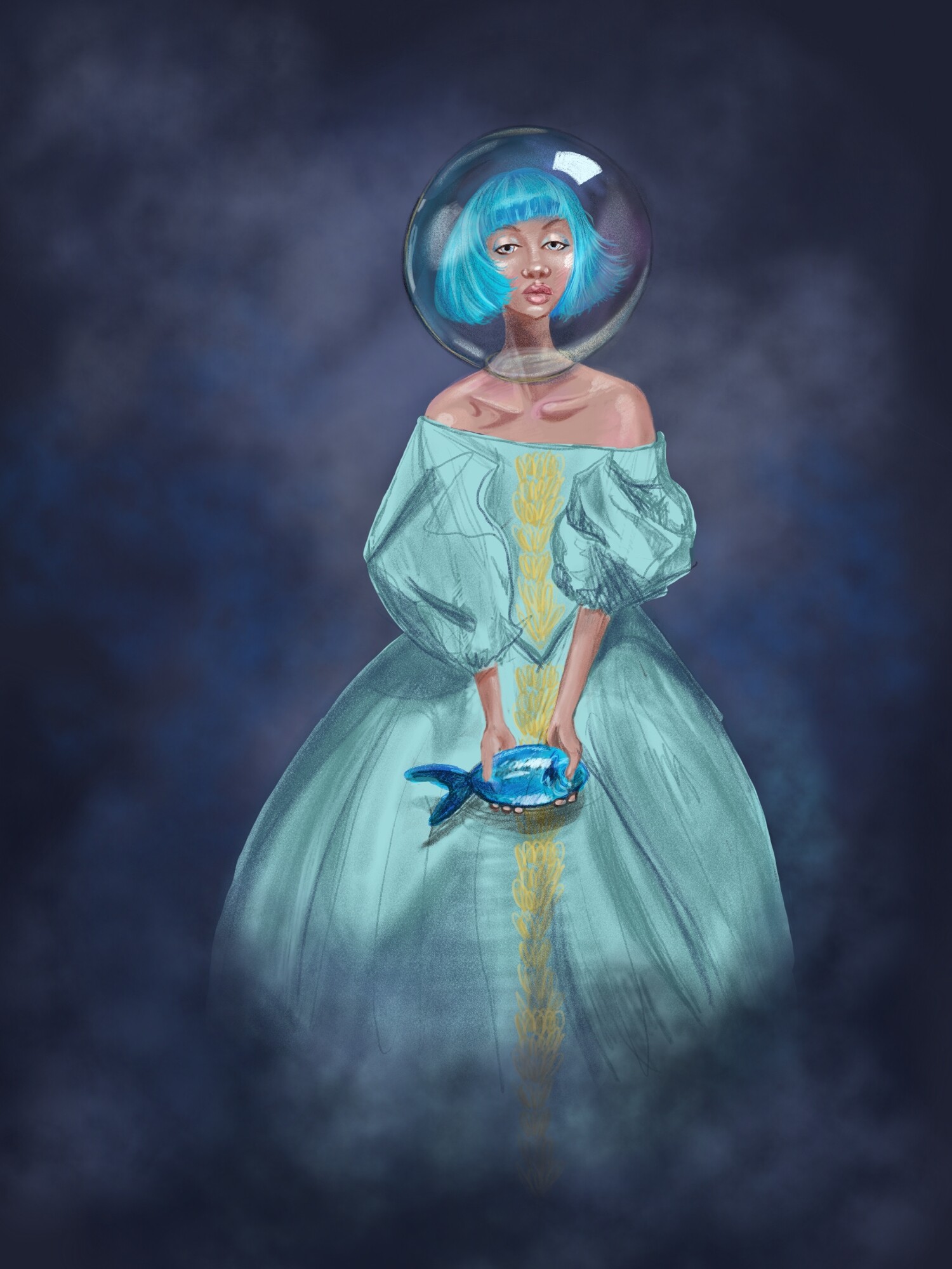 ArtStation - Princess of the Azure Sea