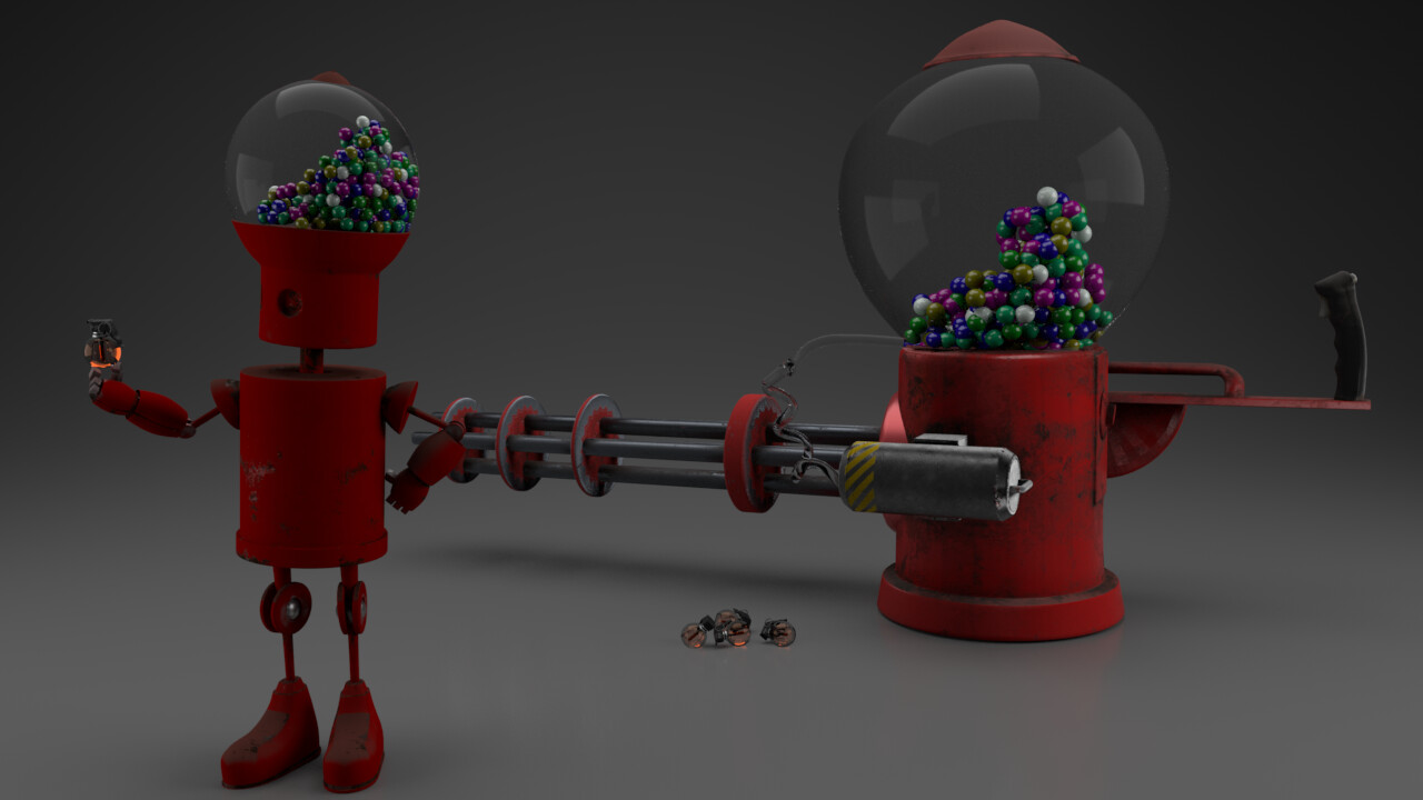 Emmanuel joshua - Candy ball Robot and Gumball Machine gun