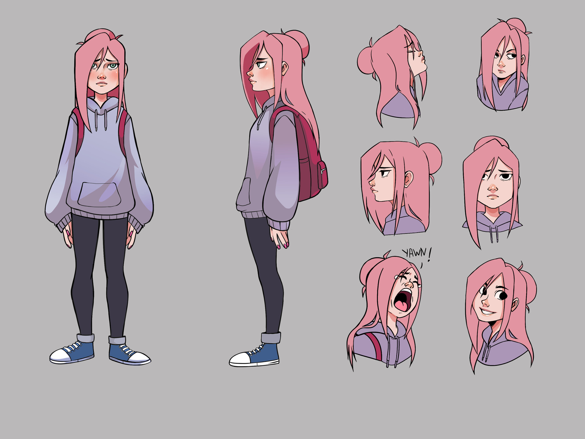 ArtStation - Sleepy School Girl Design
