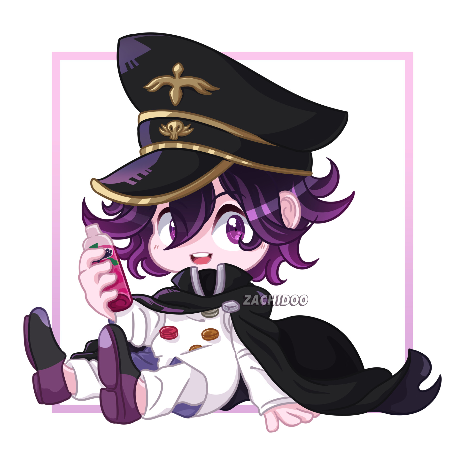 ArtStation - Kokichi Oma from Danganronpa (Chibi ver.)