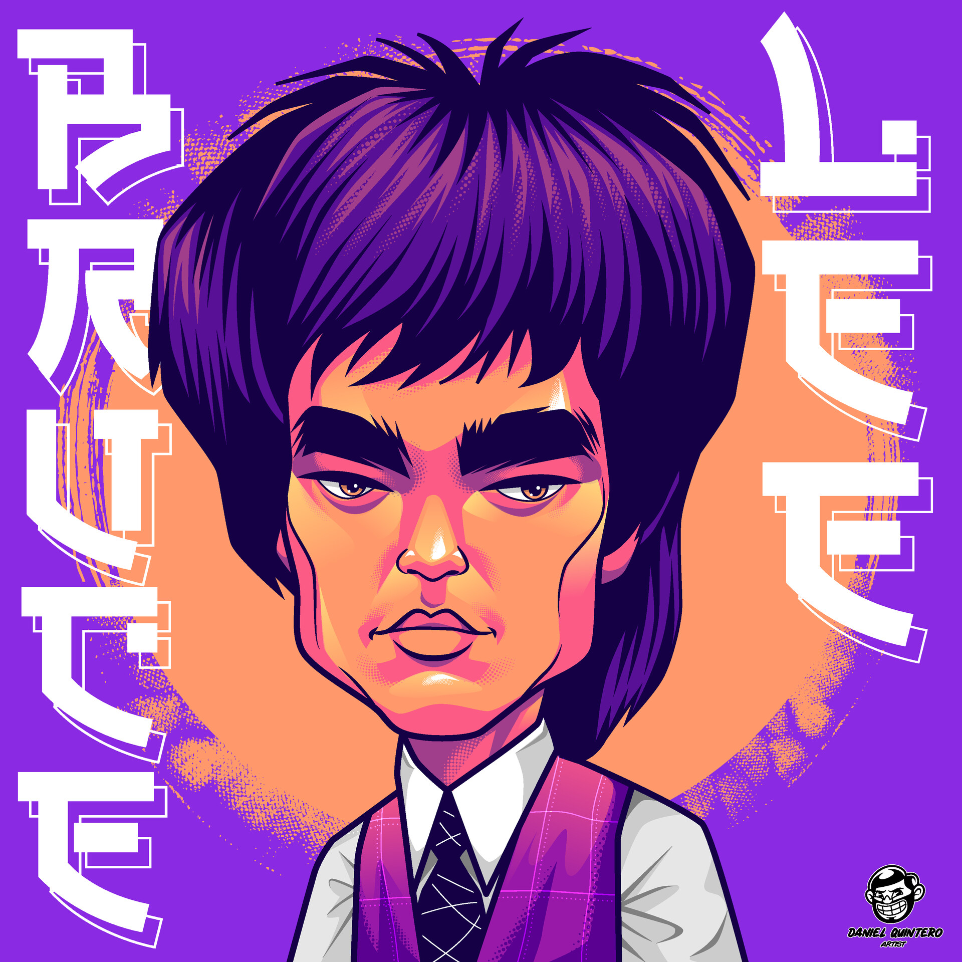 Bruce Lee / caricatura by daniel alejandro quintero villamizar — ProUser.Me