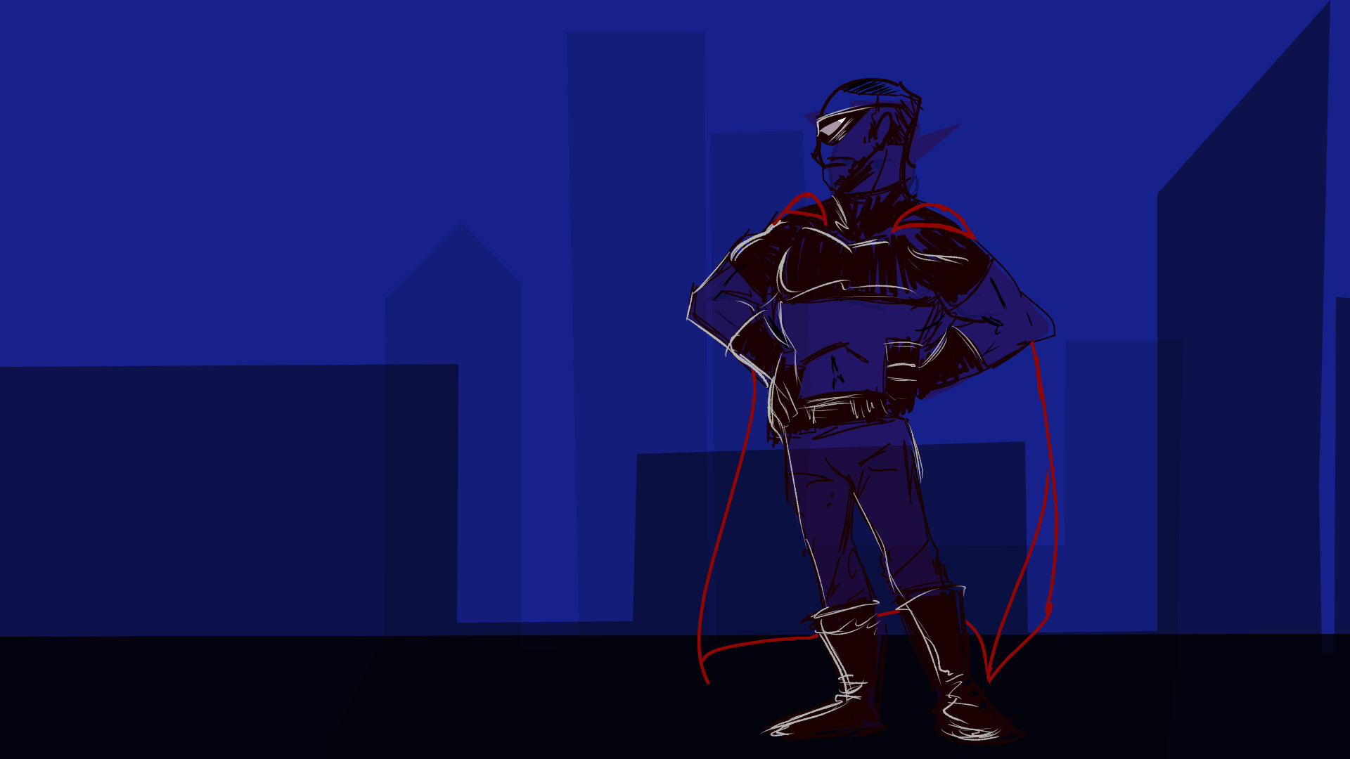 ArtStation - Super hero - wave animation - Exercise