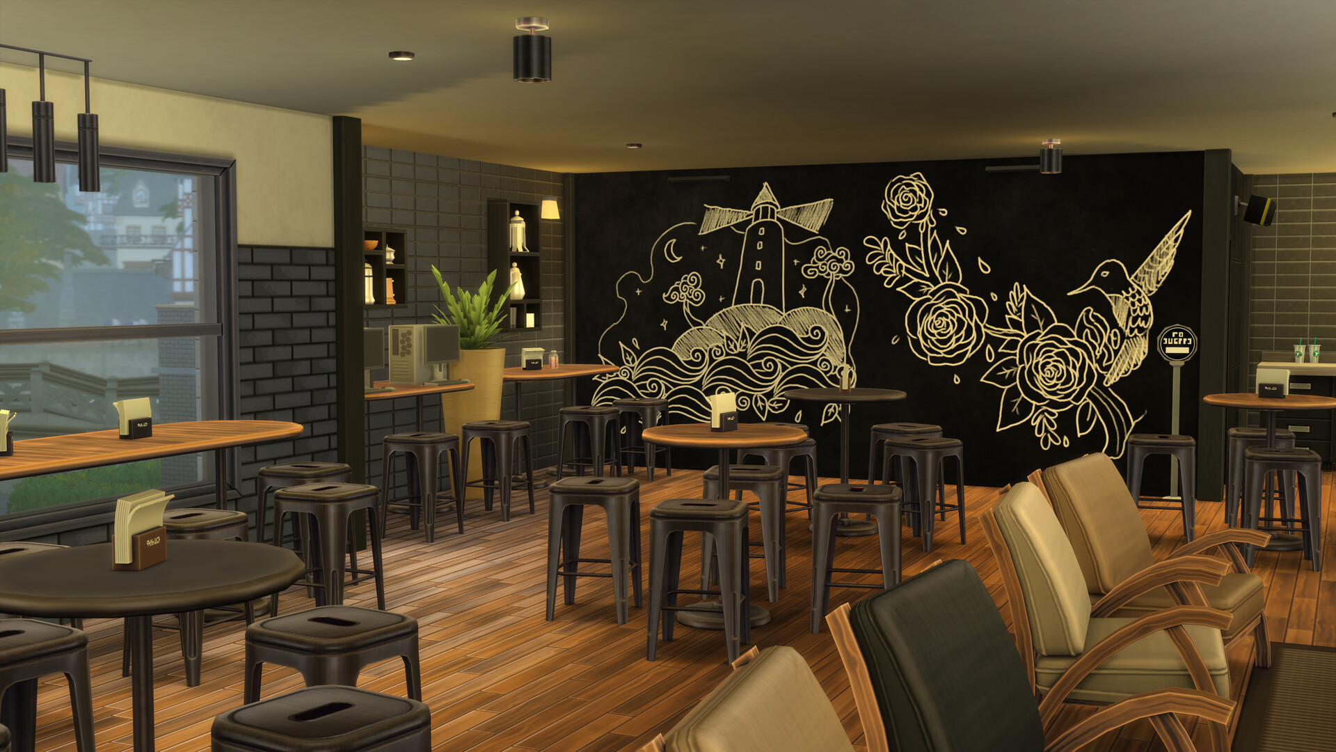 Alex - Coffee Shop Assets - The Sims 4 Style
