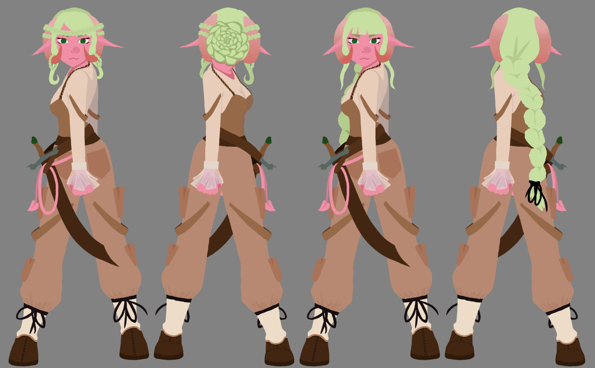 ArtStation - Rosé Outfit No.2 (lineless)