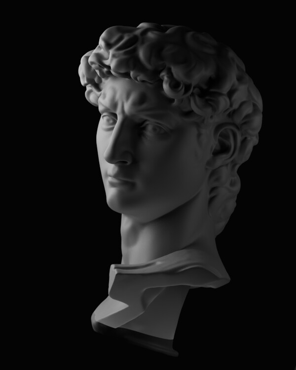 Koonal Rajguru - Maya Arnold lighting Study of David head