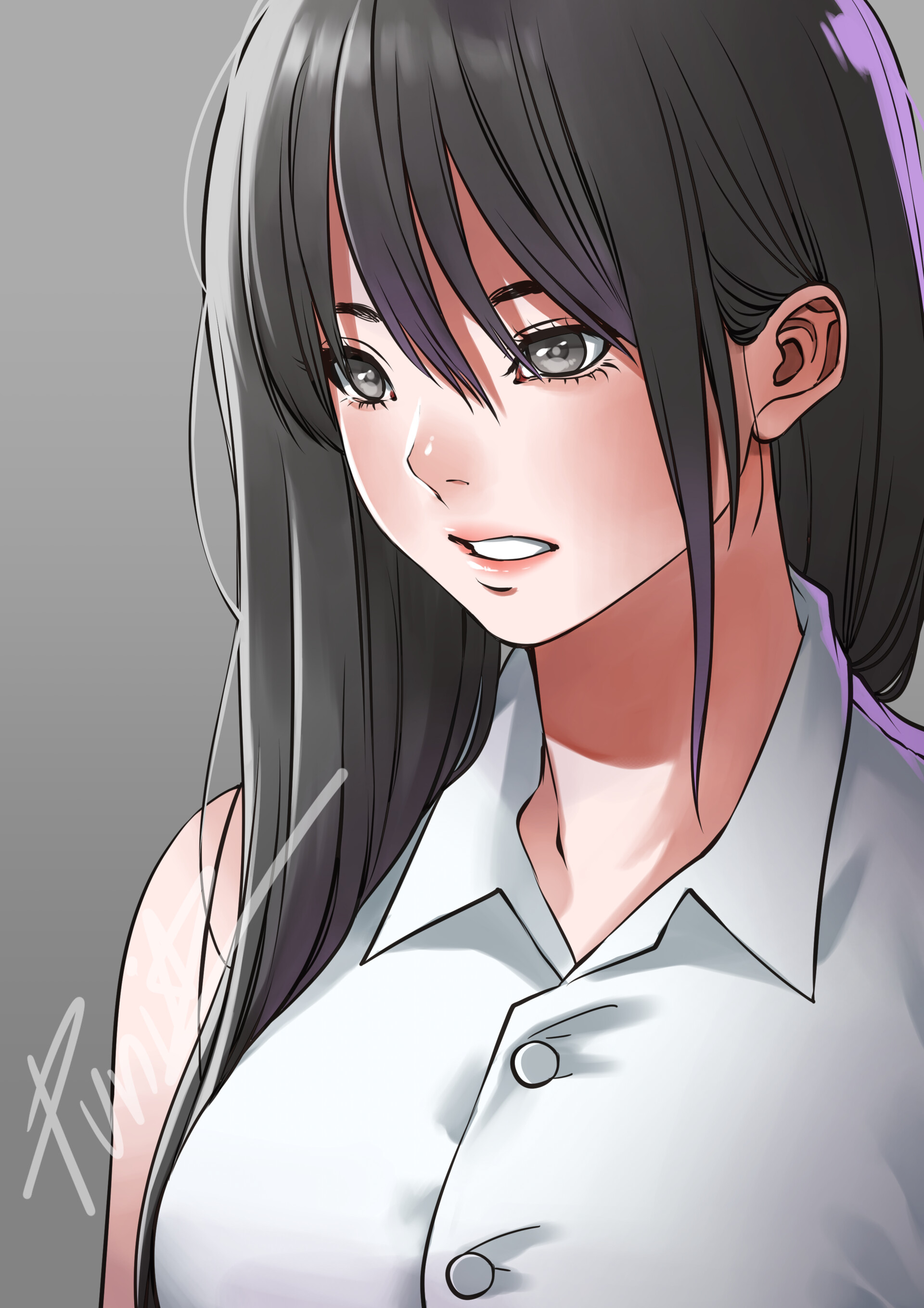 ArtStation - Timelapse painting_Manhwa girl