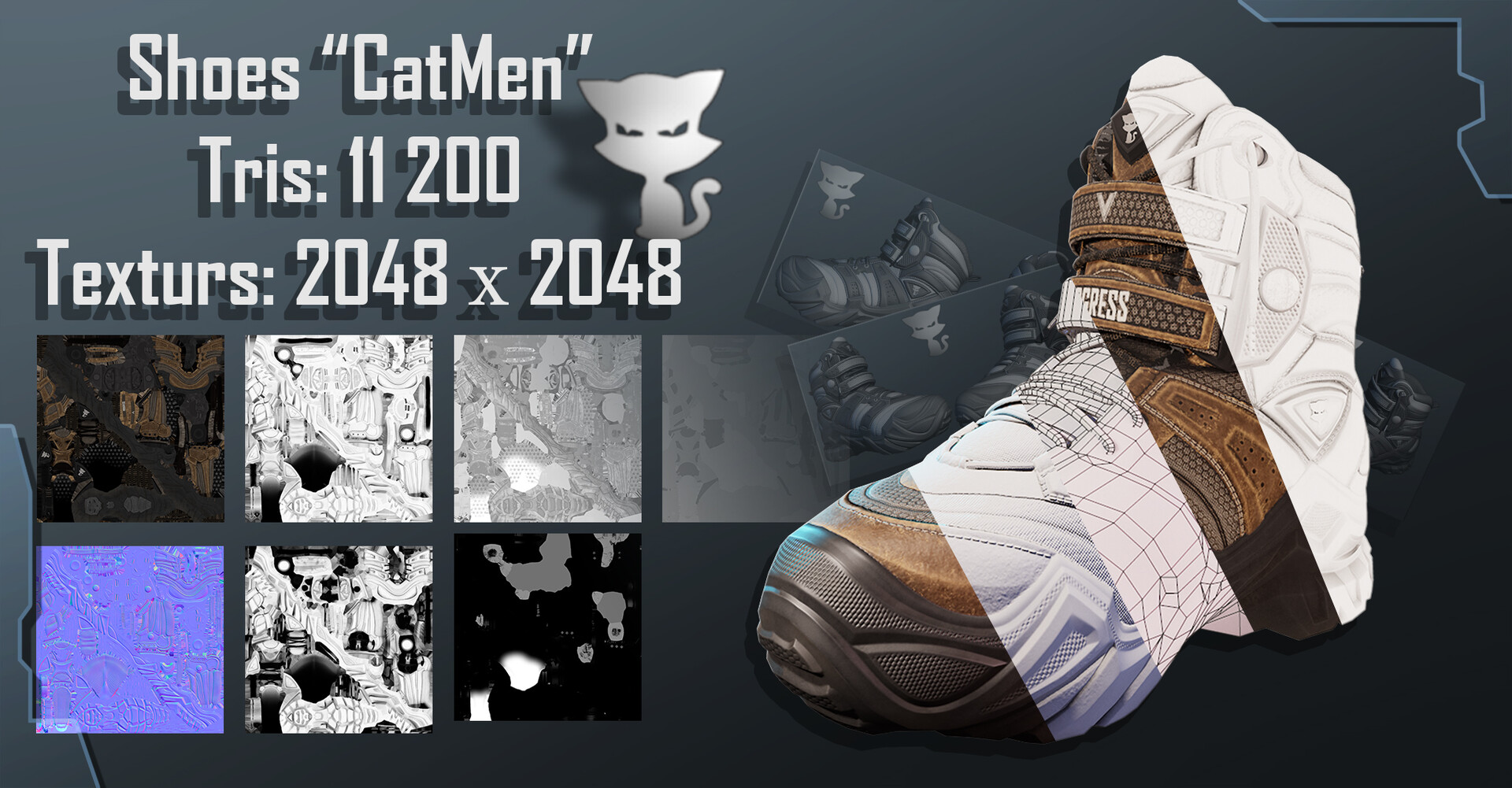 ArtStation - Shoes "CatMen" Low Poly