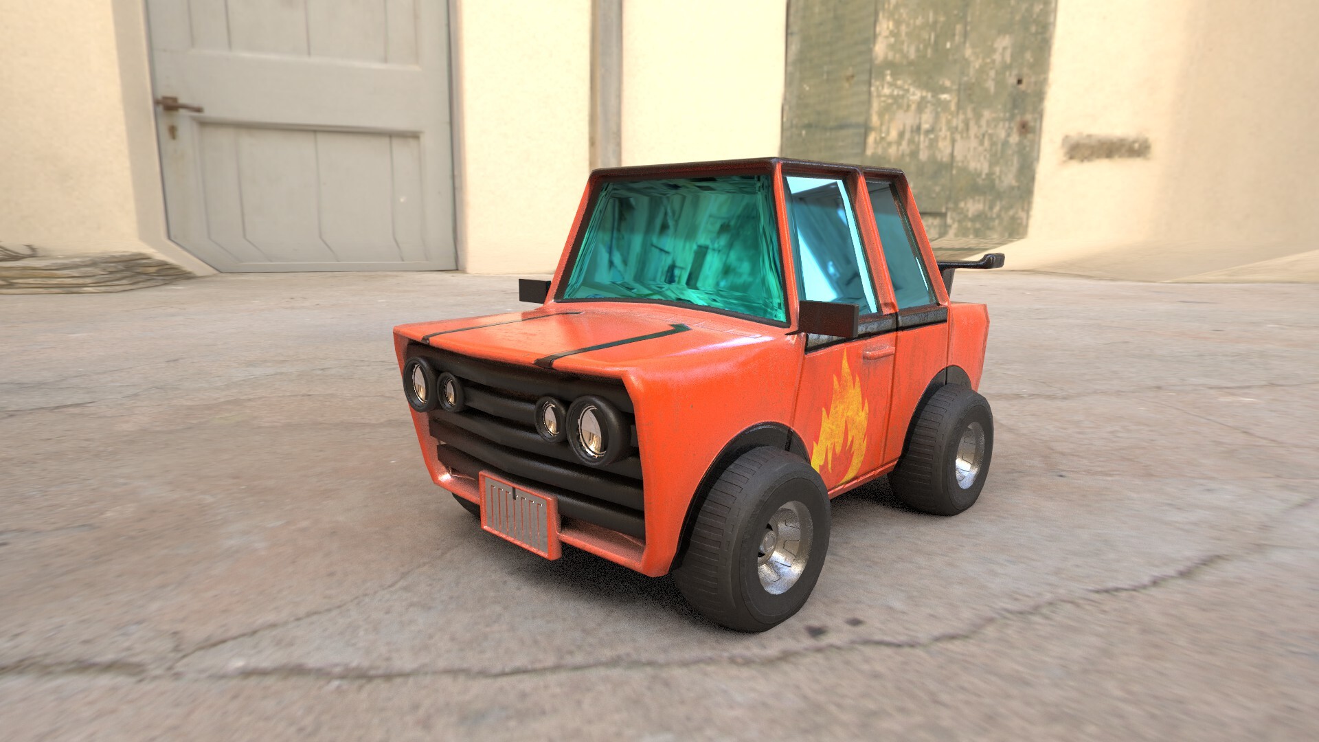 ArtStation - toy car 3d model lowpoly gameready pbr