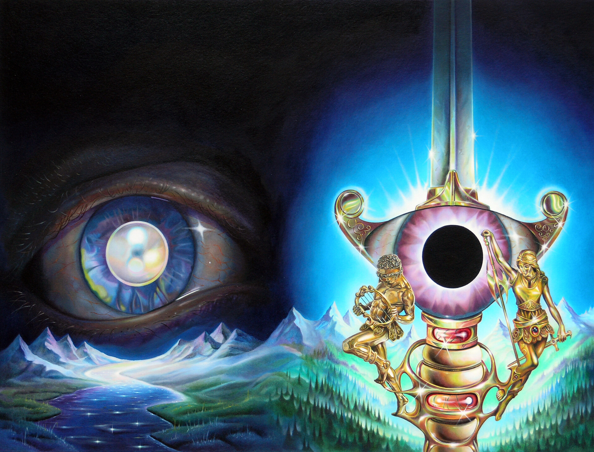 ArtStation - Dark Moon ~ cover art 1996~oil on board