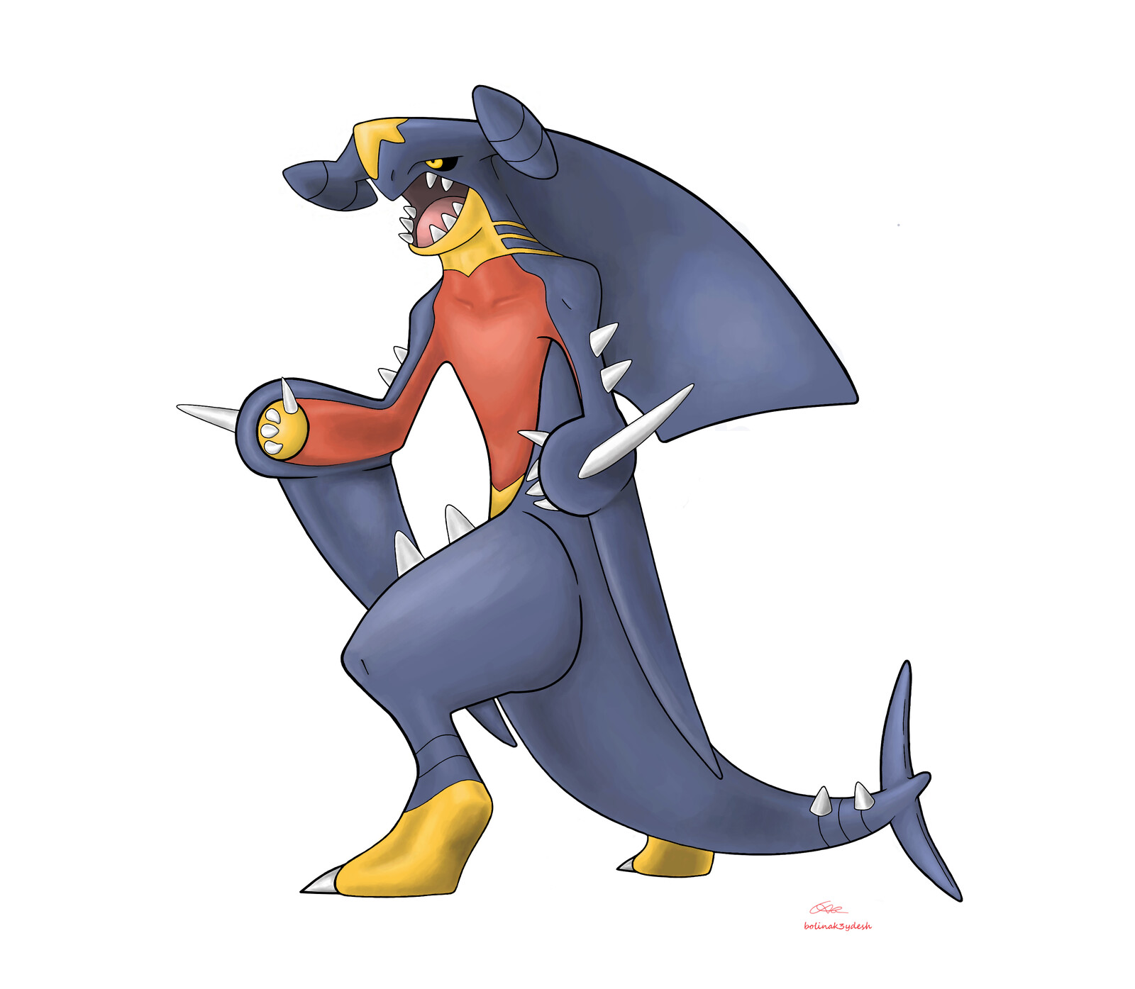 BoliArts - Pokemon Redesign Series - Mega Garchomp