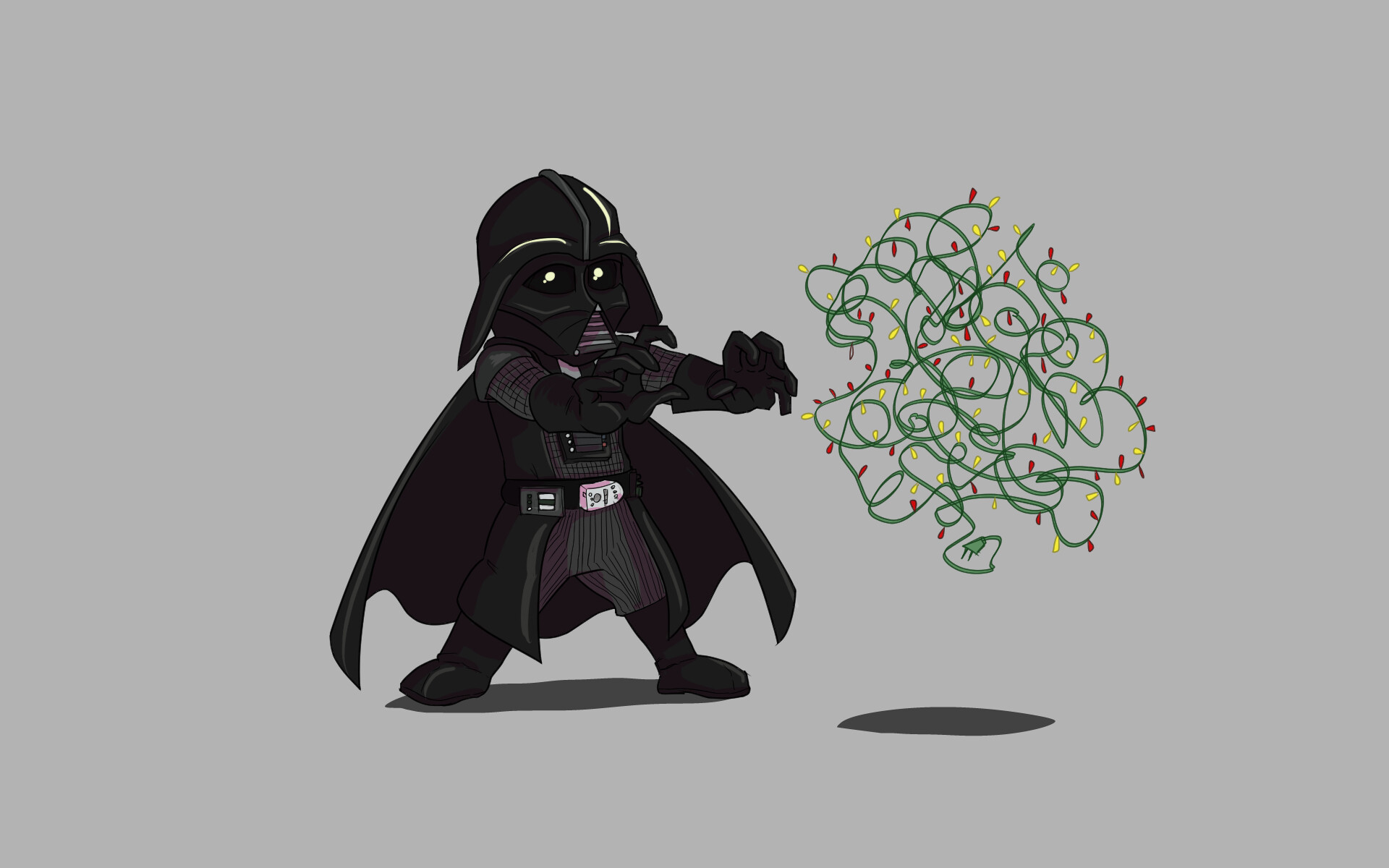 how to draw christmas darth vader