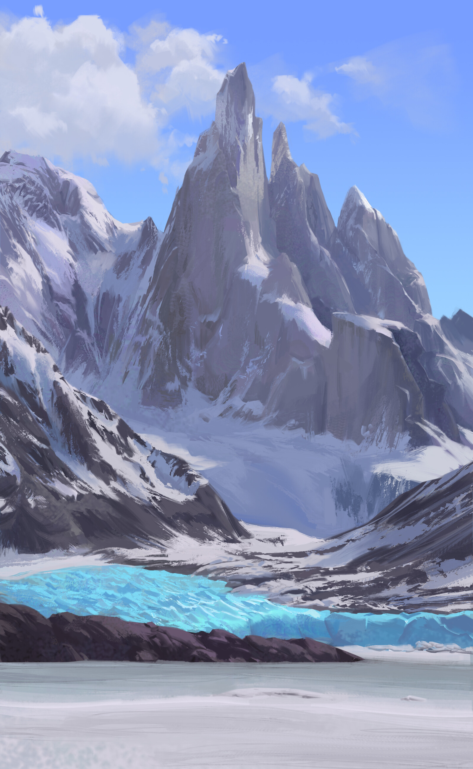 ArtStation - Study for mountains from a reference
