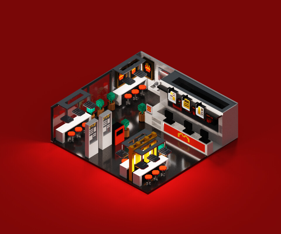ArtStation - Fast Food Interior
