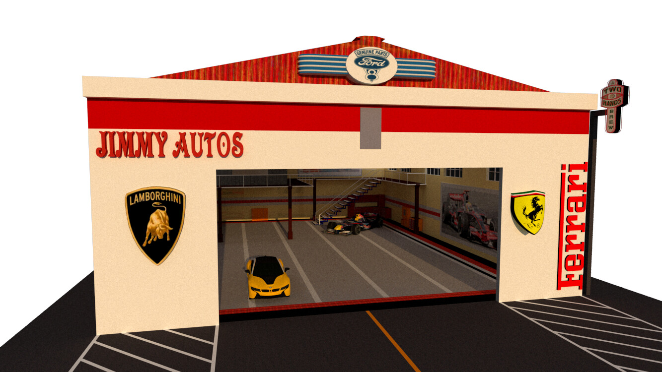 ArtStation - car showroom 3d modeling