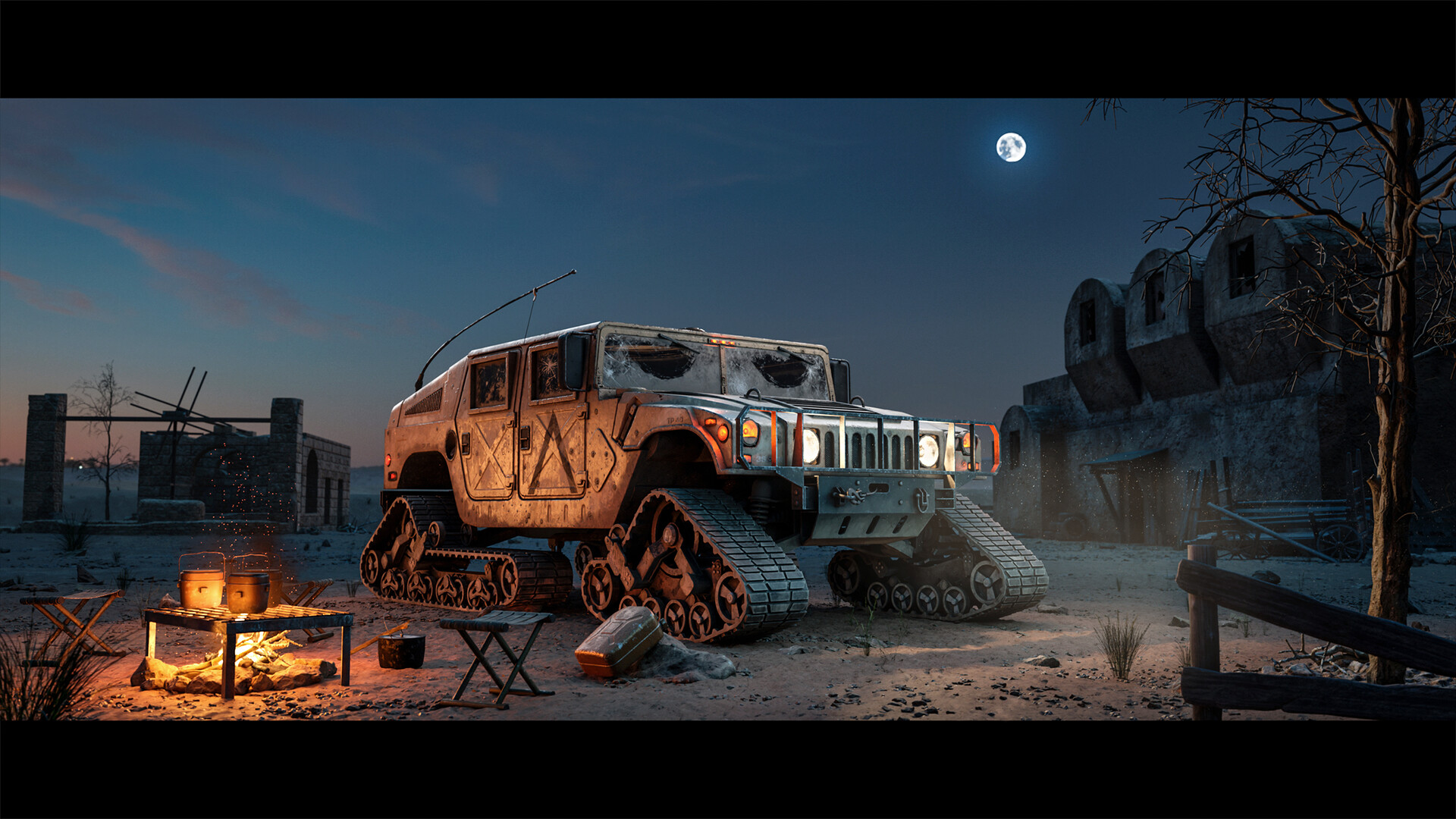 ArtStation - Humvee in the desert