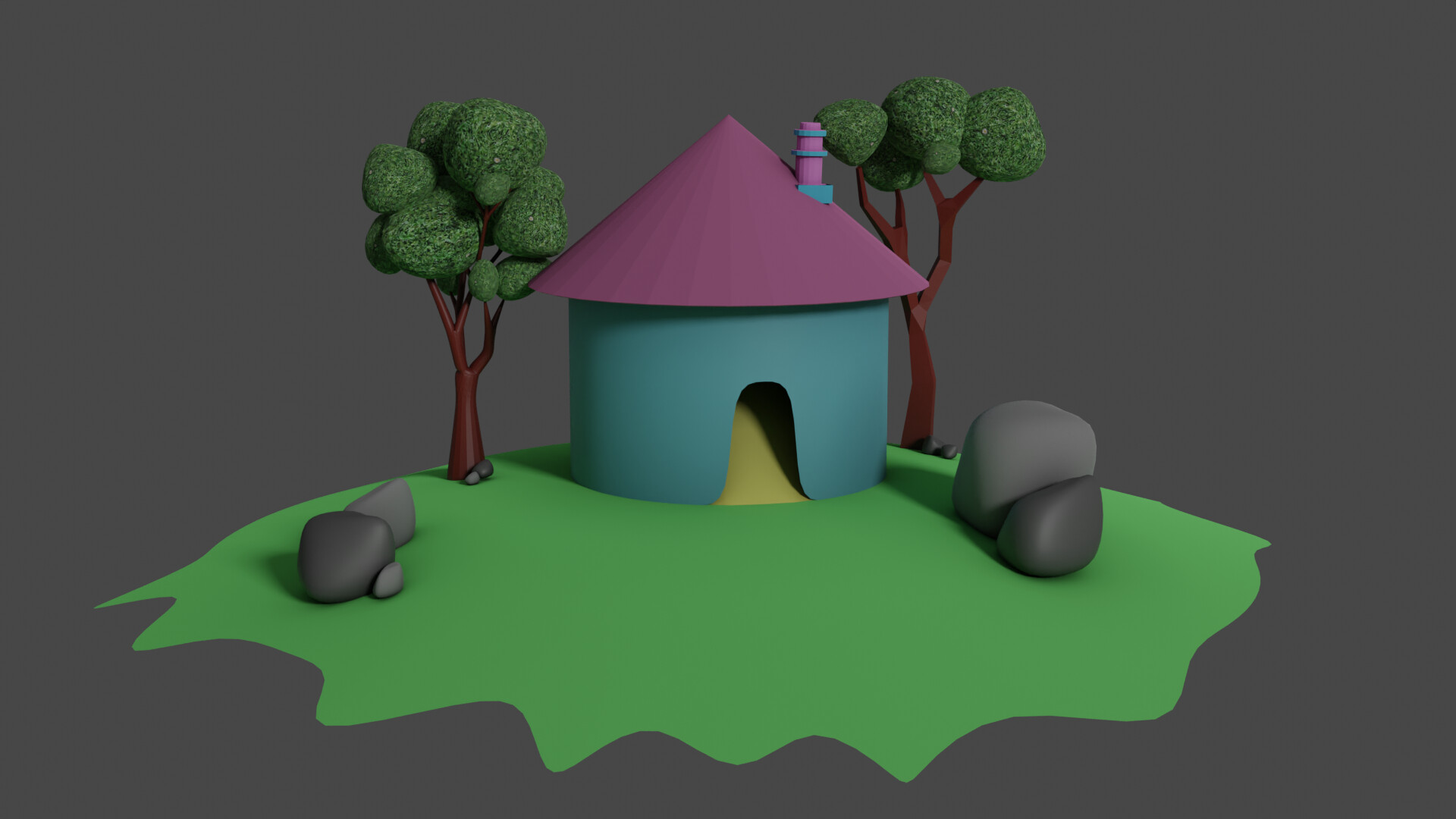 ArtStation - Low Poly Landscape #blender