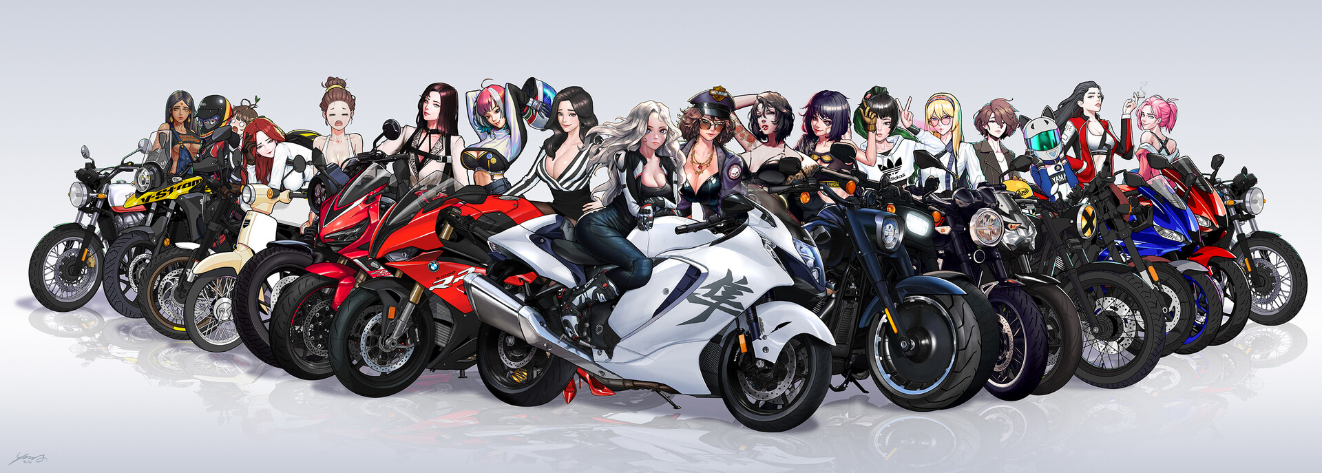 ArtStation - Motorcycle Pin-up Collection