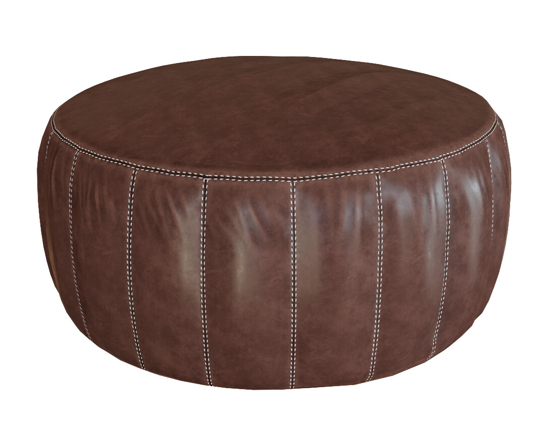 ArtStation - low poly leather poof