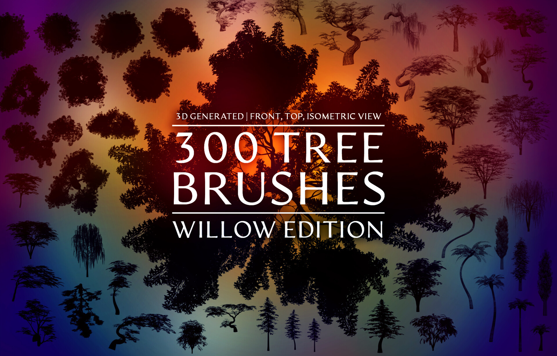 ArtStation - Examples of Tree Brushes - Willow Edition